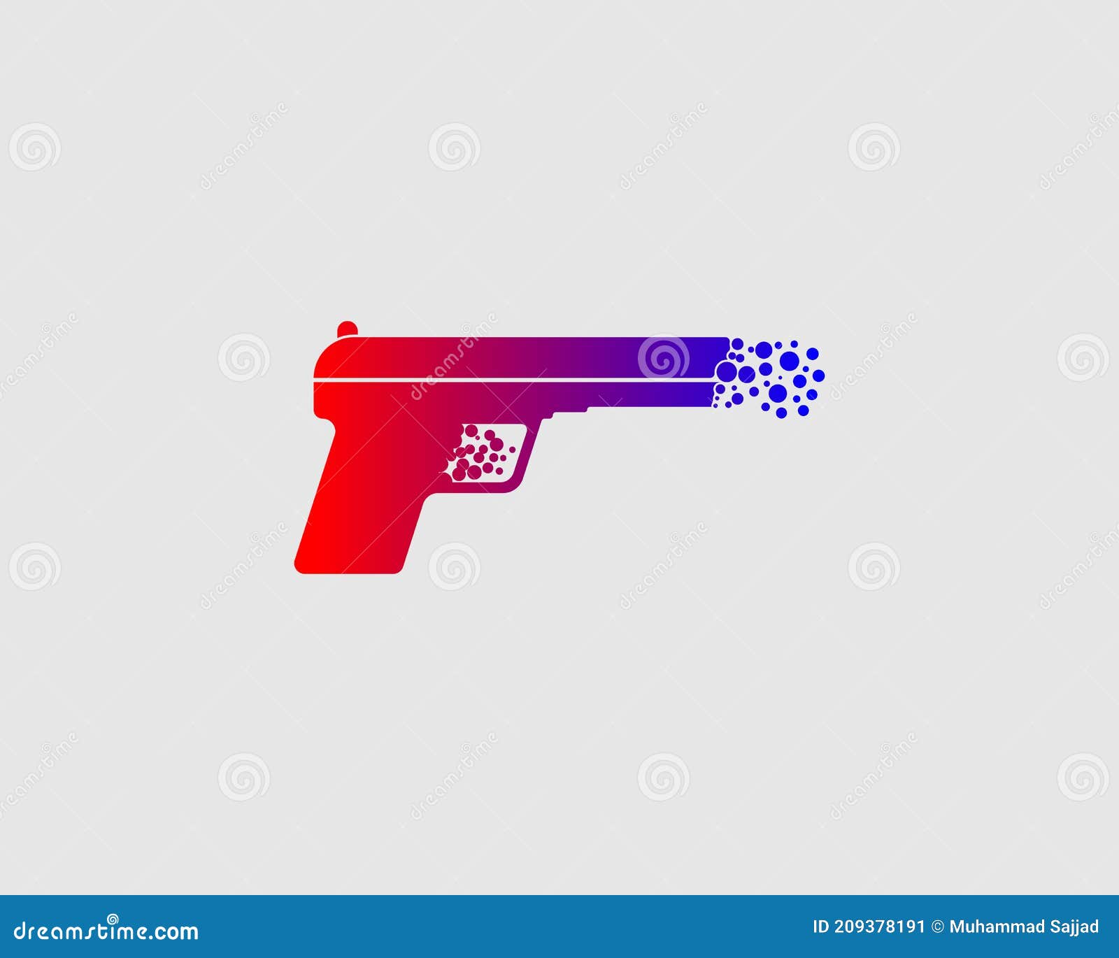 Vector Gun Logo Icon - Weapon Sign - Pistol Sign Stock Vector ...