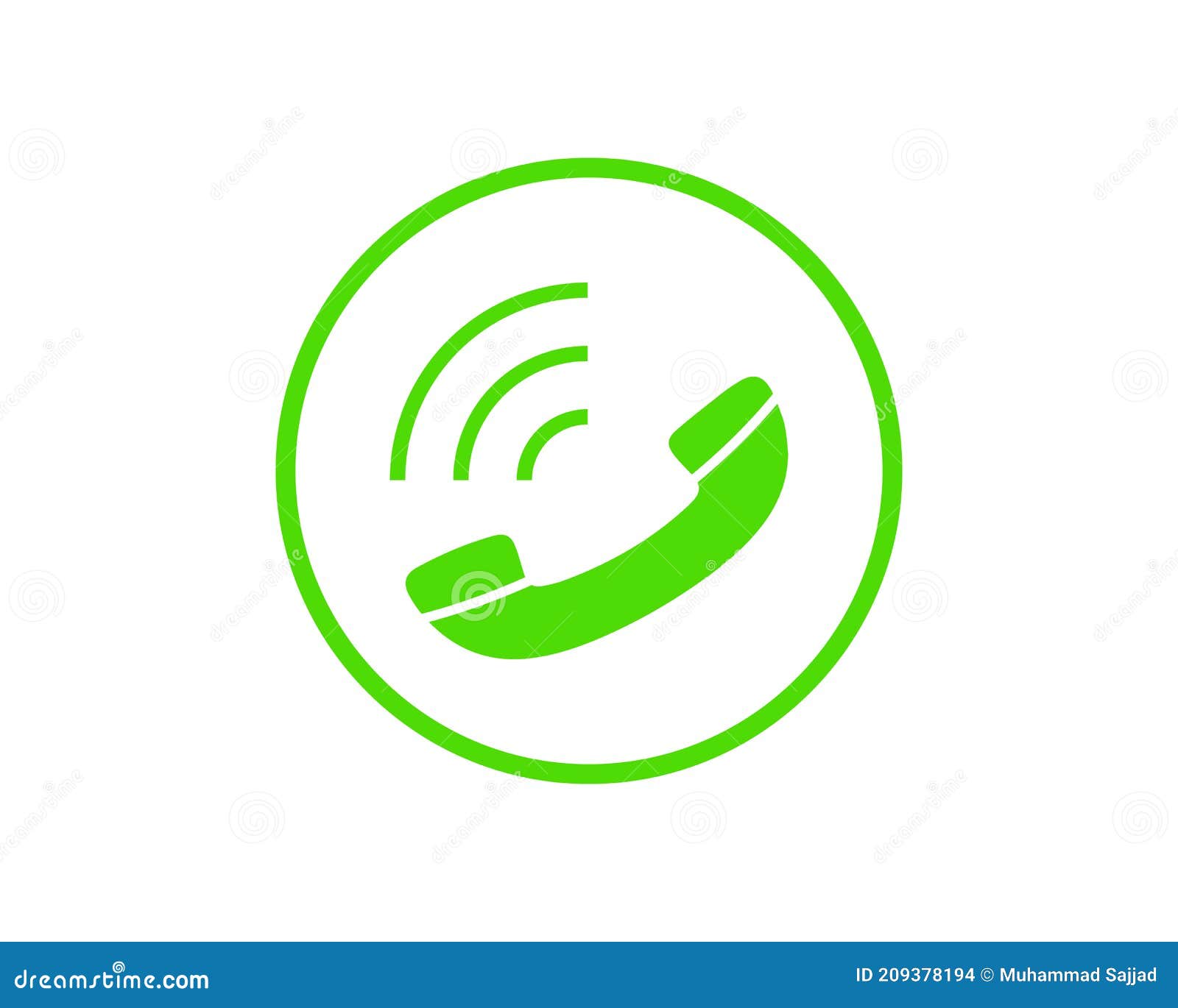 Phone Icon in Trendy Flat Style Isolated - Calling Sign Ringing Symbol ...