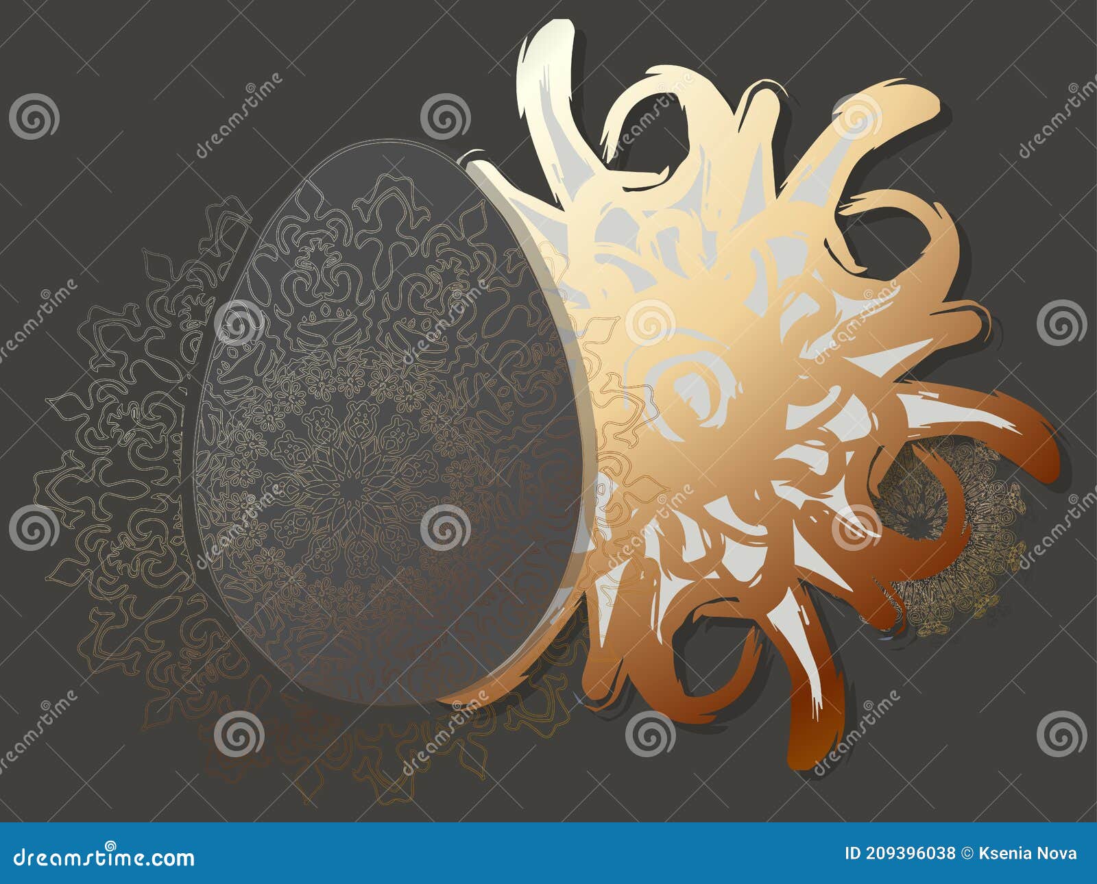 Easter egg abstract stock vector. Illustration of random - 209396038