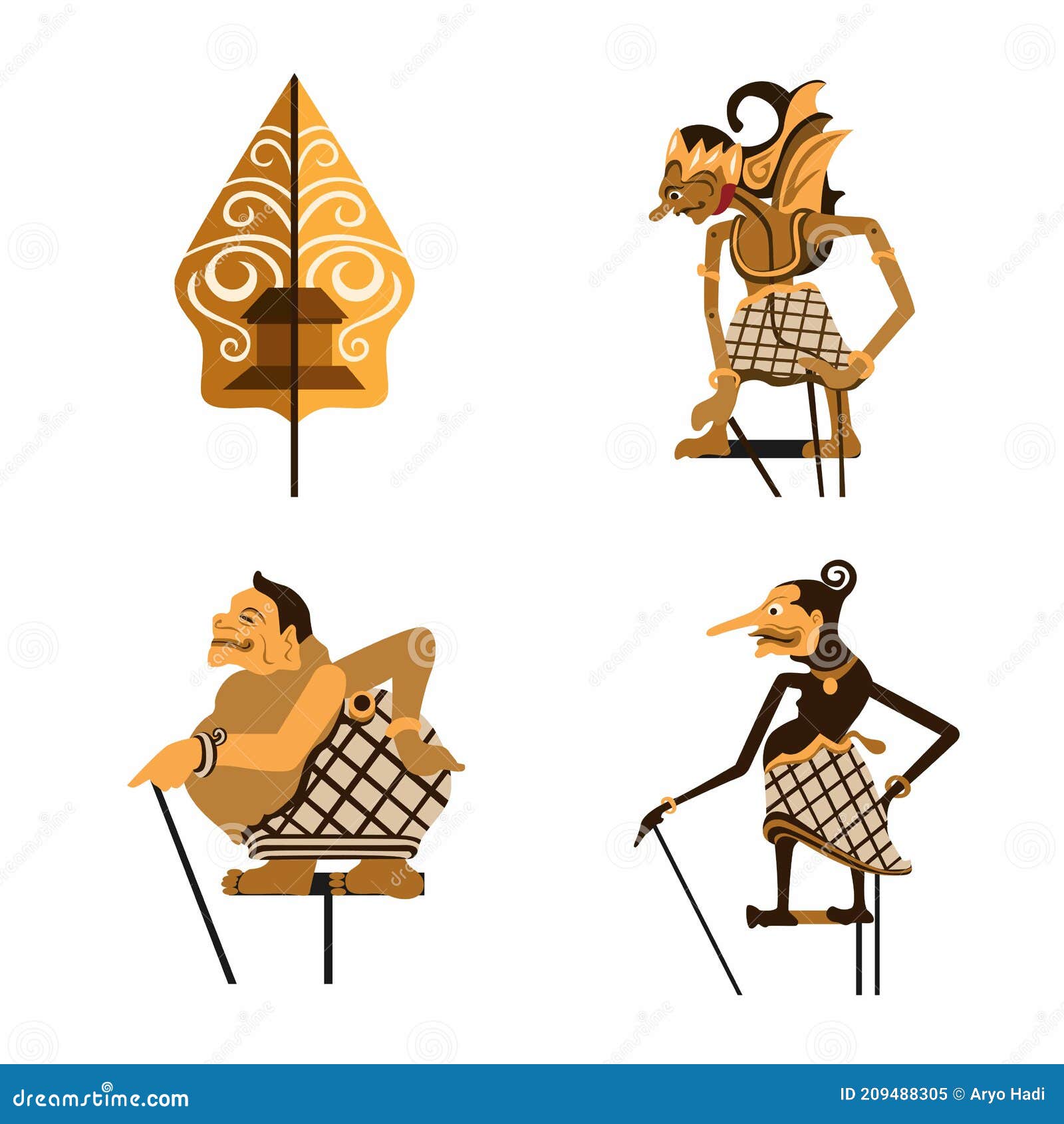 Wayang/puppet - Art Of Ancient Culture Jawa Indonesia - Drupadi ...