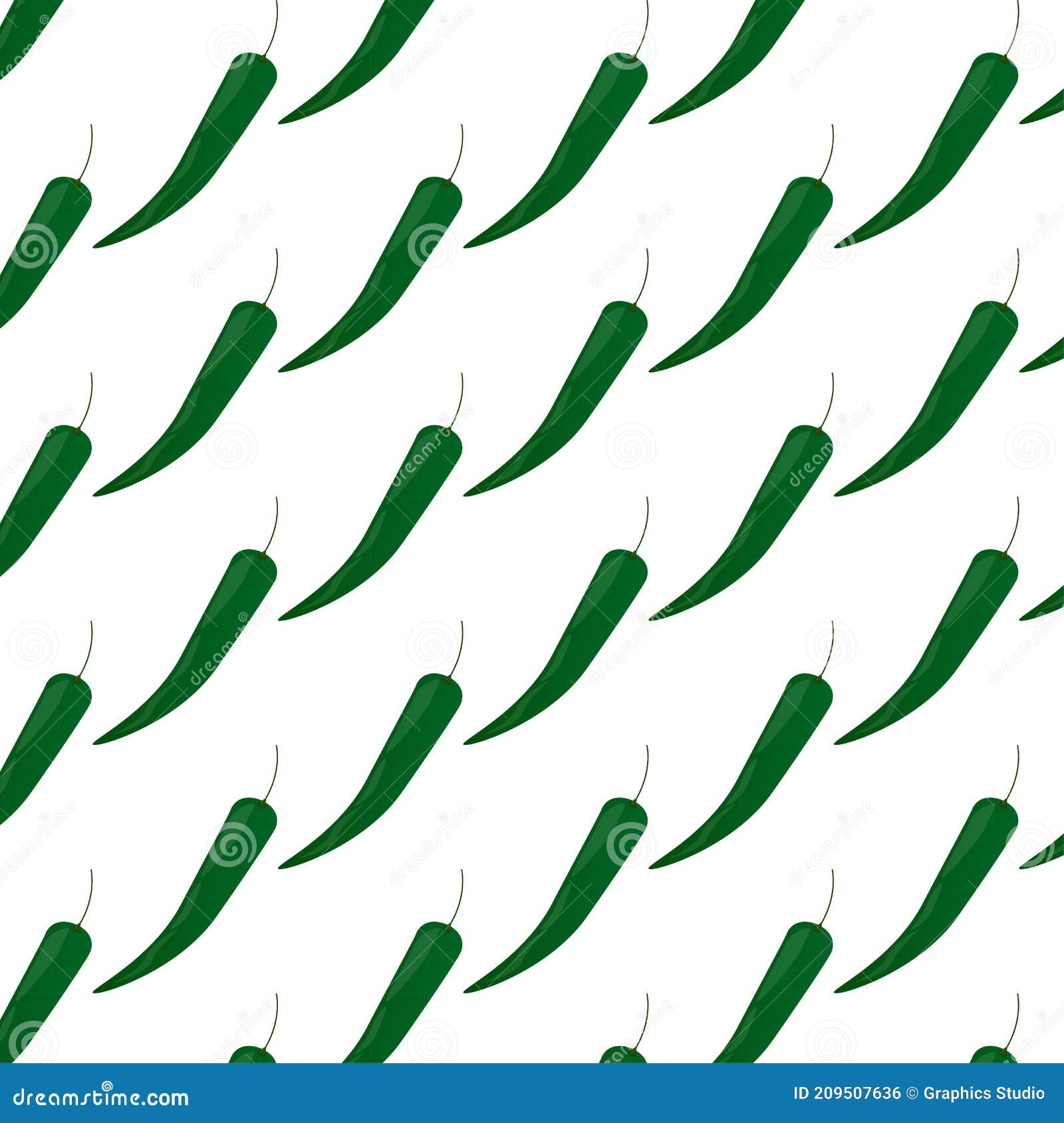 Green Long Peppers Seamless Pattern Vector Abstract Illustration Stock ...