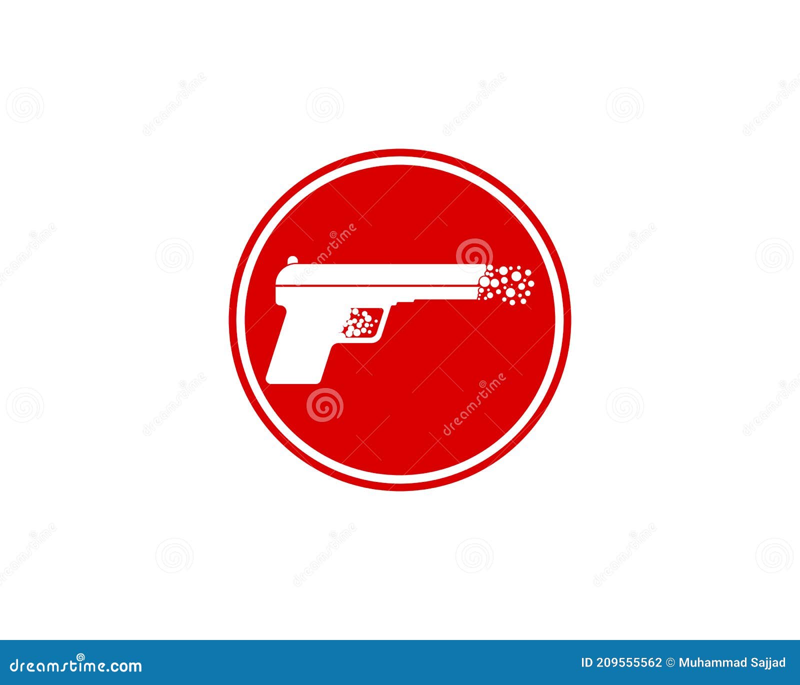 Vector Gun Logo Icon - Weapon Sign - Pistol Sign Stock Vector ...