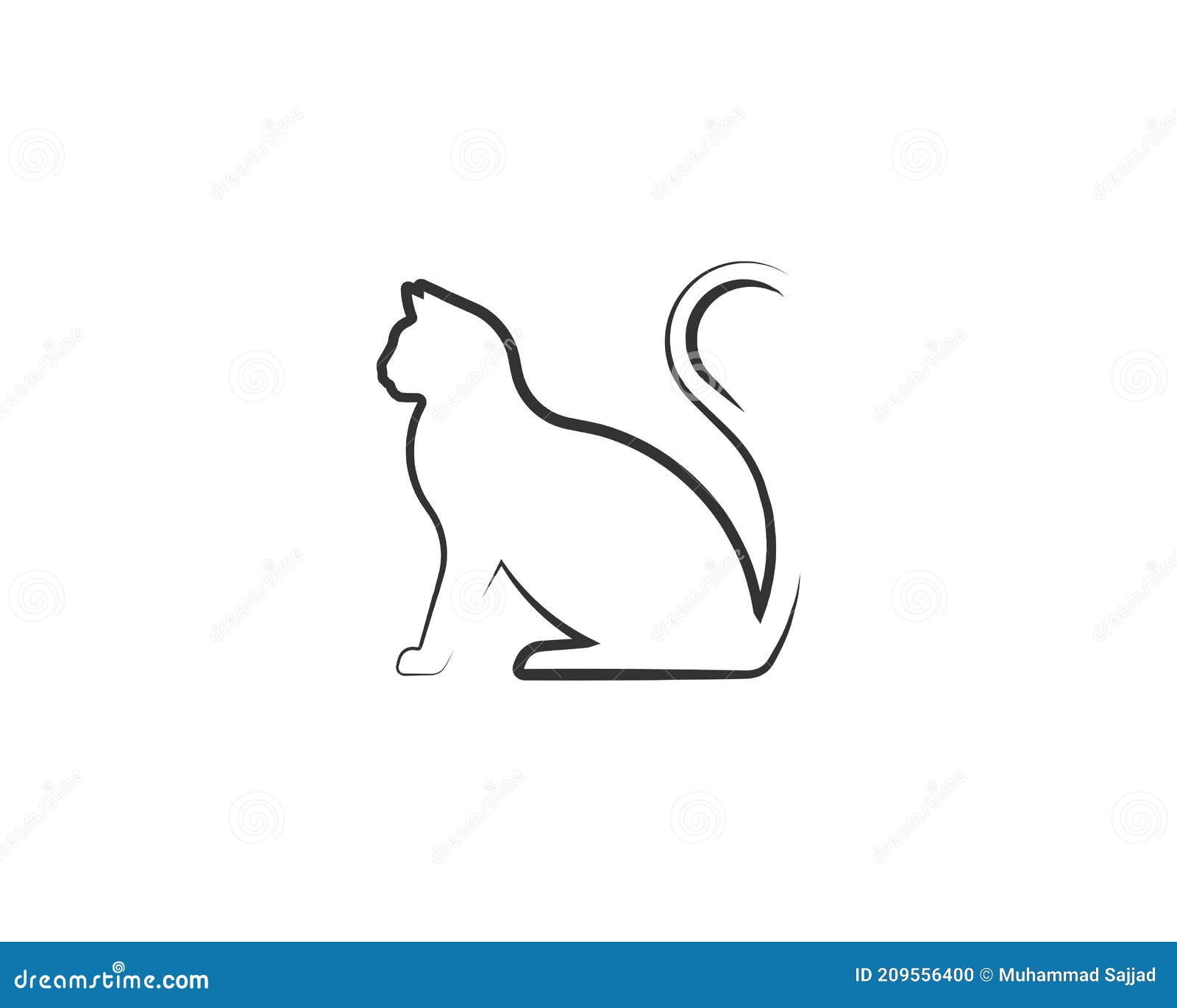 Creative Cat Logo Template Design - Cute Cat Pet Animal Logotype Stock ...