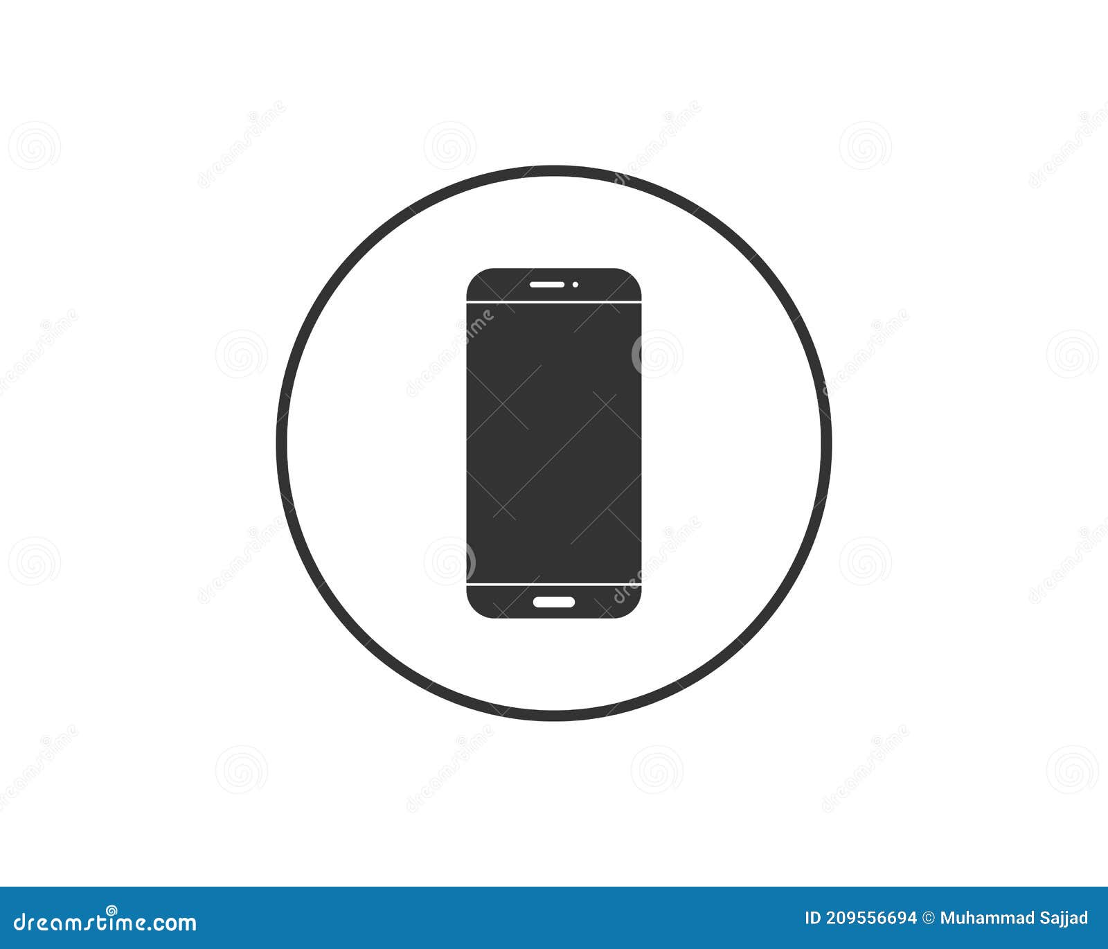 Android Mobile Phone - Cell Phone Icon Stock Vector - Illustration of ...