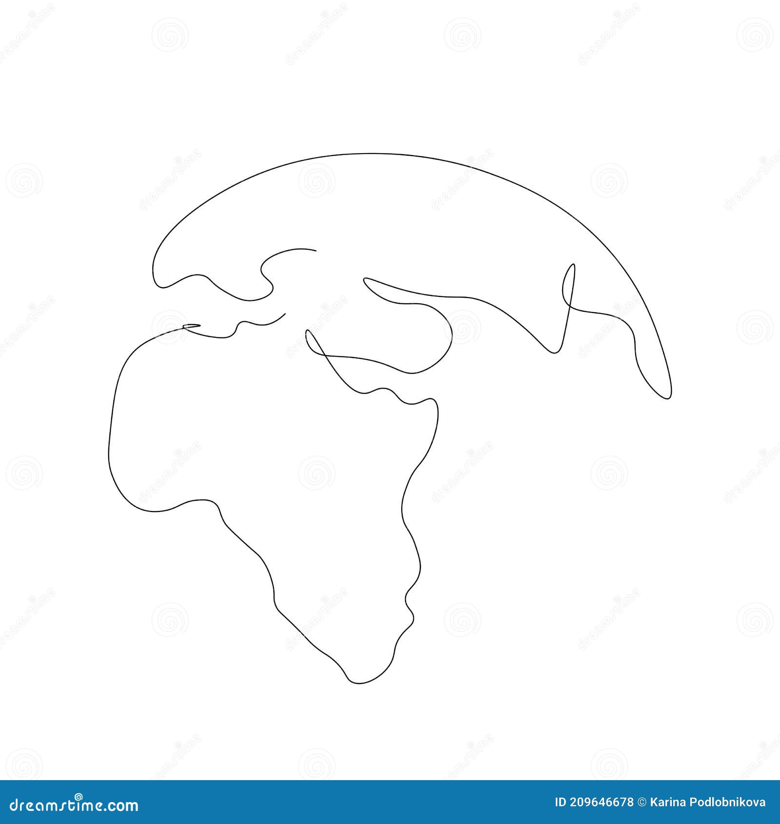 World Map Outline, Eart Day Concept Vector Illustration Stock Vector ...