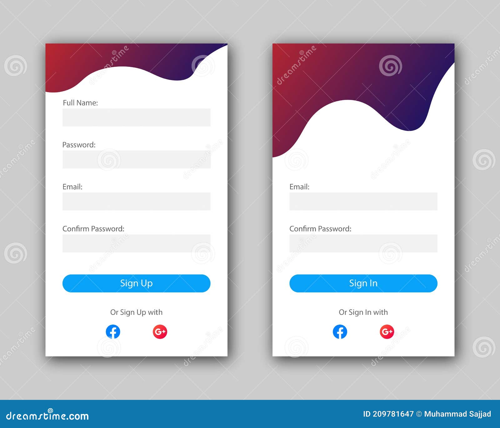 Vector Signup and Sign in Form Page Icon Editorial Photography ...