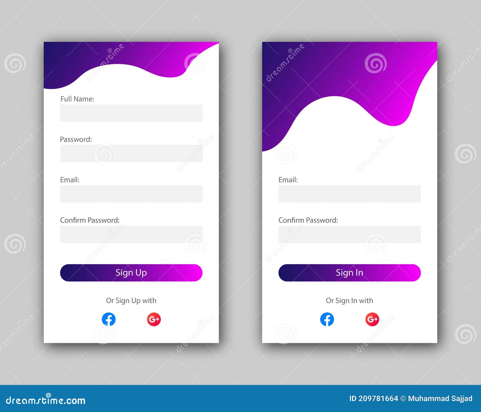 Vector Signup and Sign in Form Page Icon Editorial Stock Image ...