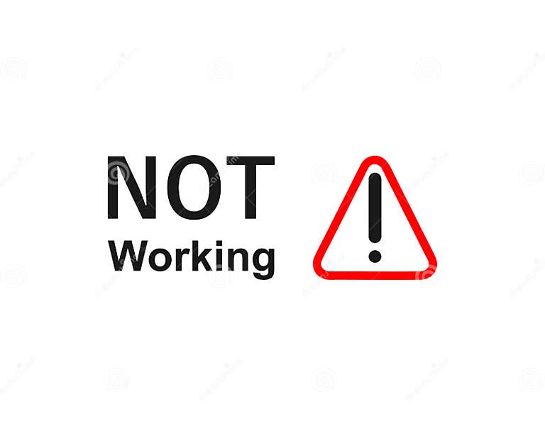 Not Working Icon - Error Message Symbol - Error Popup Message - Error ...