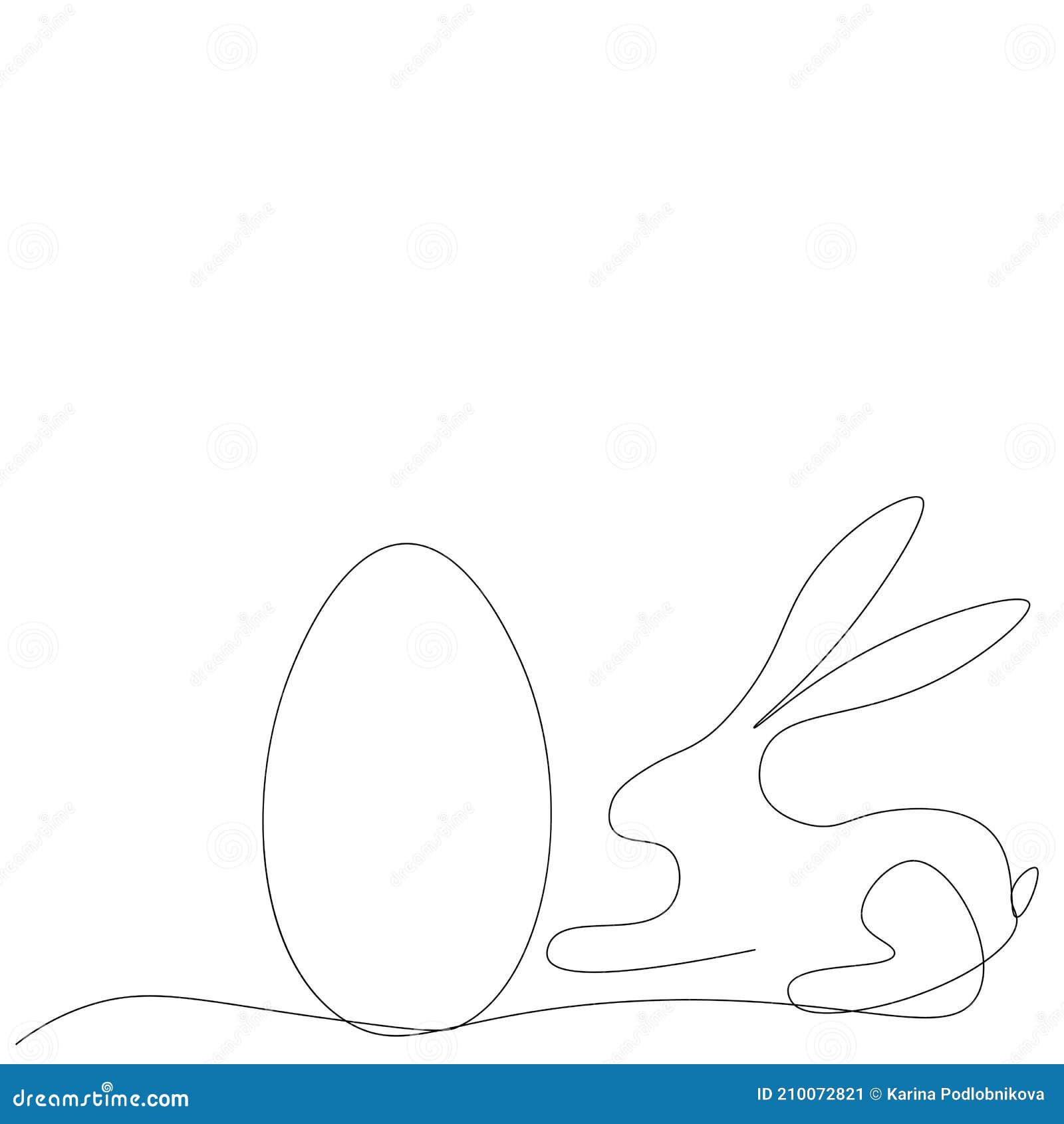 Easter Bunny Egg Drawing, Vector Illustration Stock Vector ...