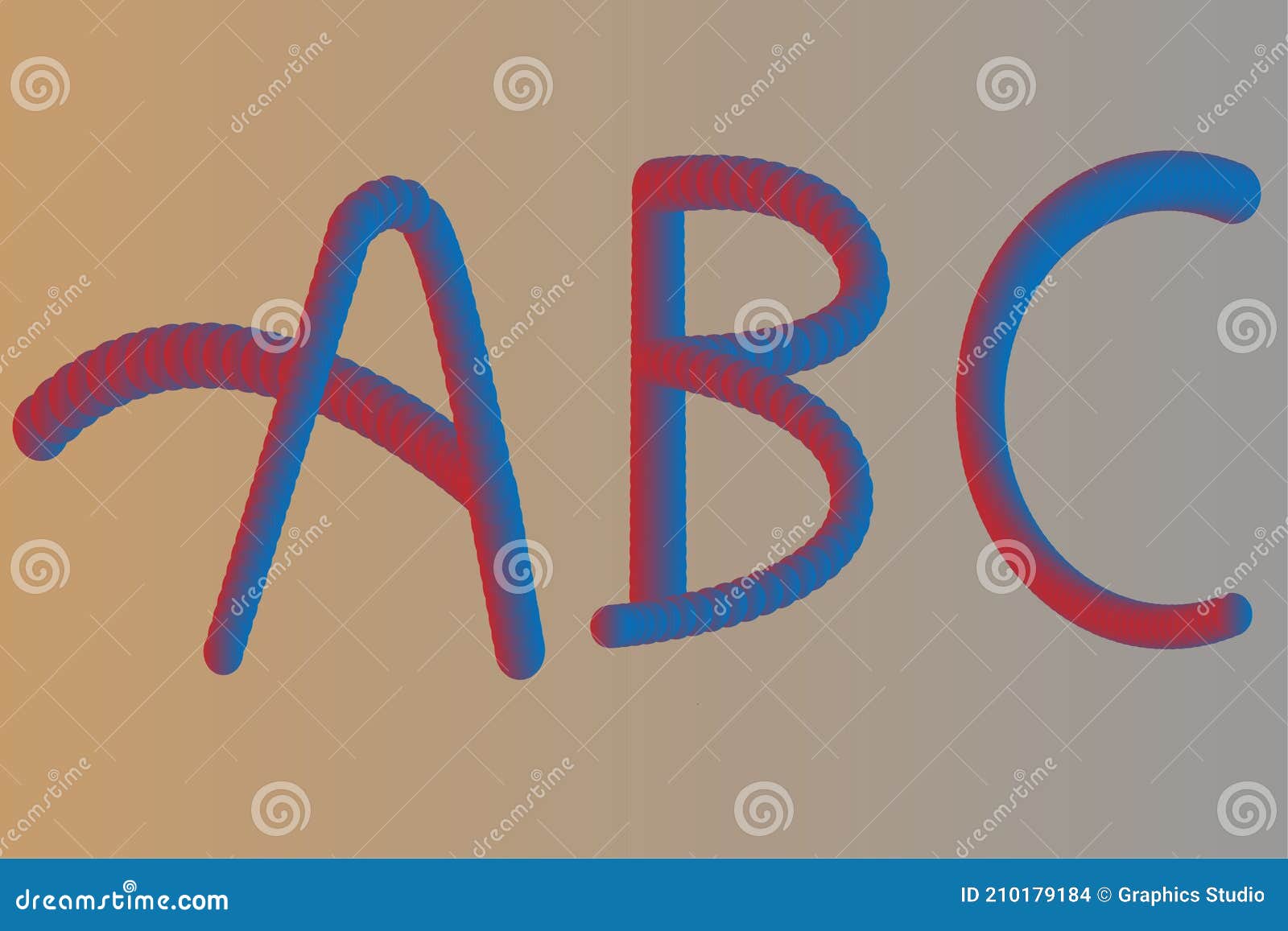 ABC 3d Blend Blue and Red Abstract Vector Illustration Stock Vector ...