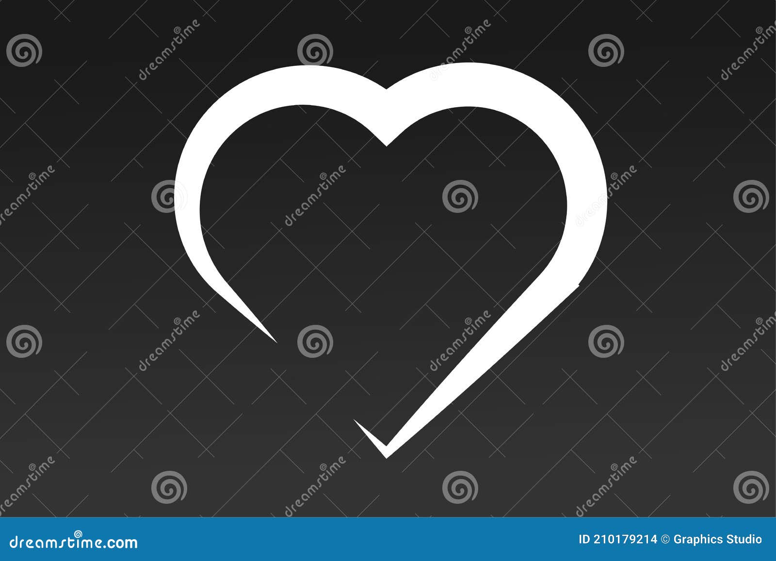 Beautiful White Heart Black Background Abstract Vector Stock Vector ...