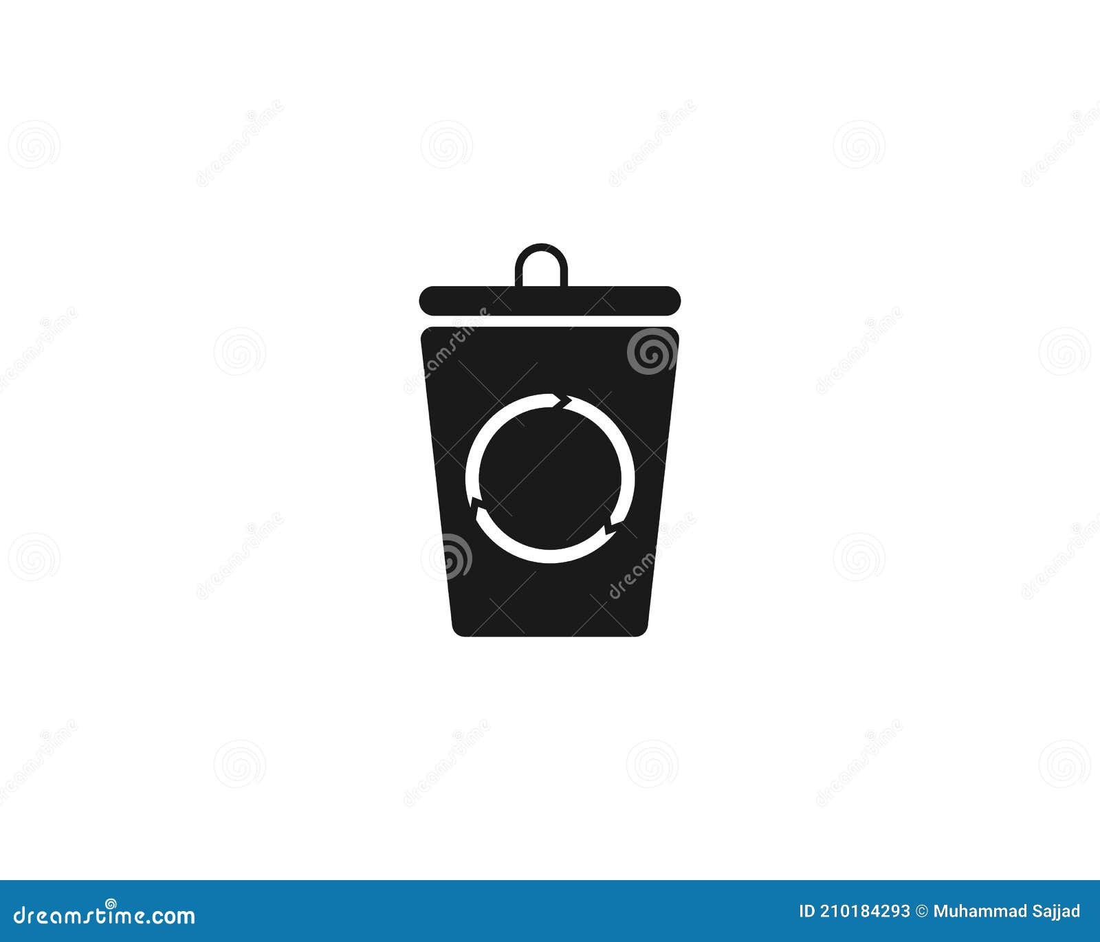 Creative Vector Dustbin Icon Recycle Bin Symbol Trash Sign Stock Vector ...