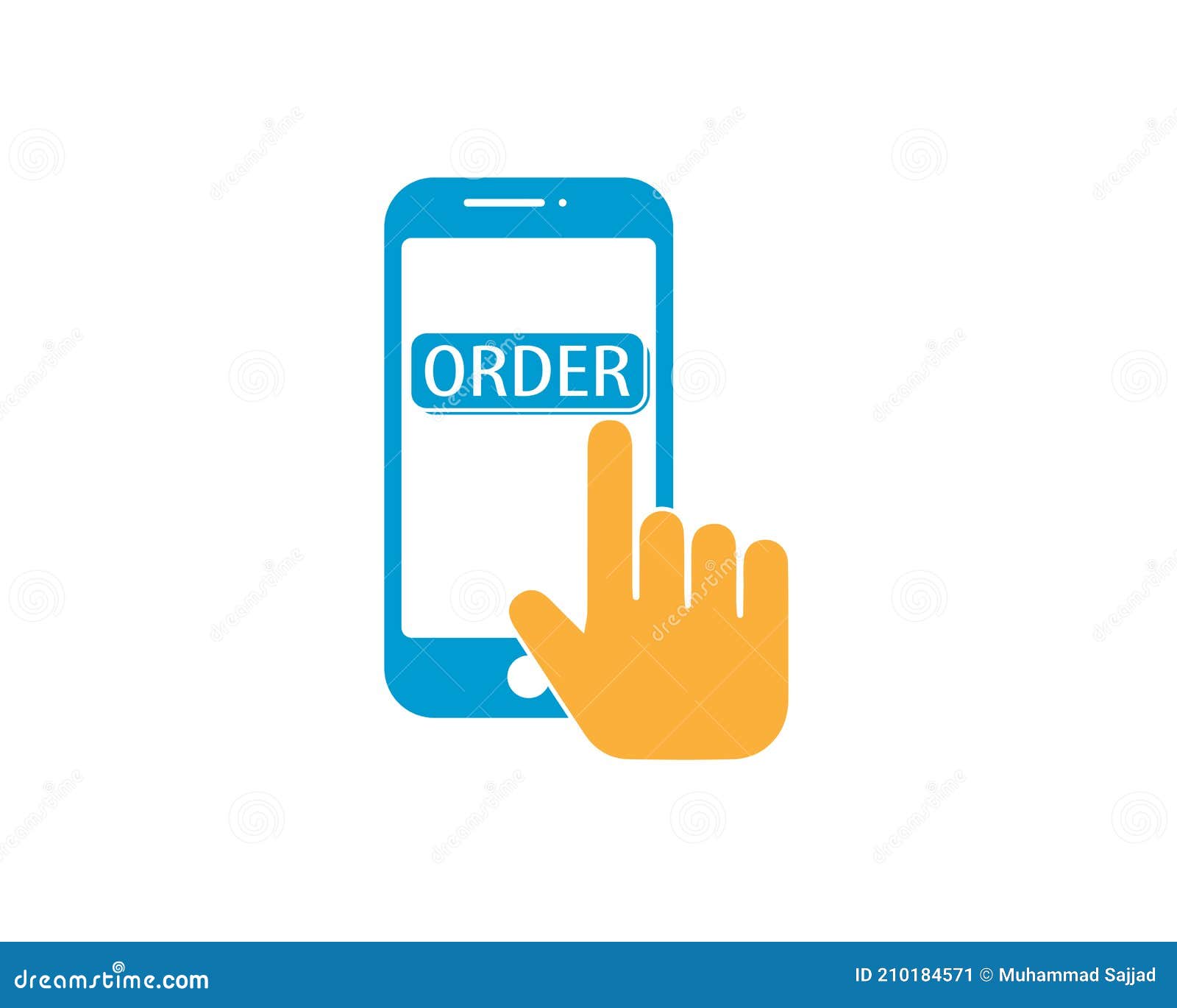 Vector Buy Shop Cart Purchase Order with Mobile Phone Checkout Icon ...
