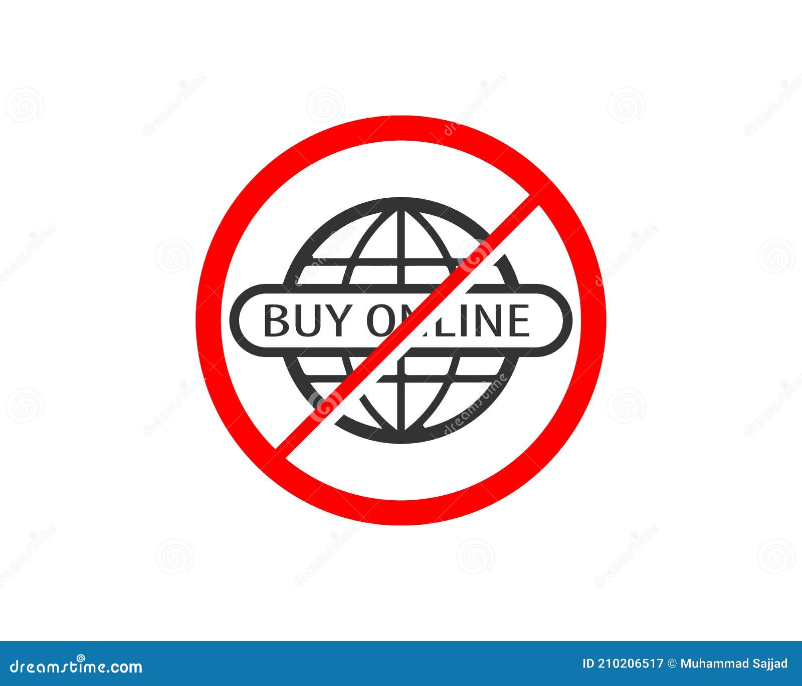 No Buy Online Icon Prohibited Online Purchase Sign Online Not Allowed ...