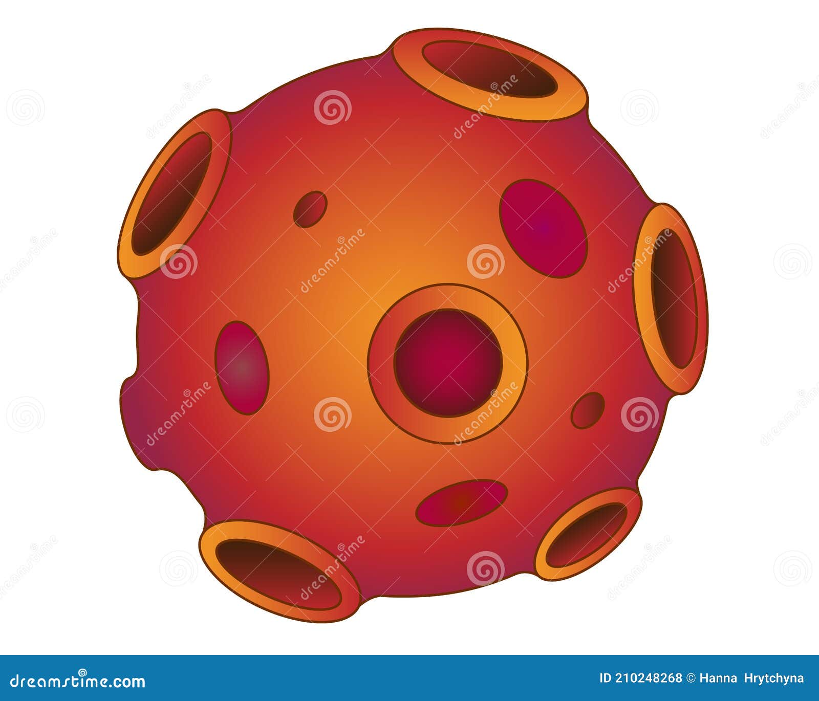 Asteroid - Vector Full Color Picture, Satellite - Small Space Body ...