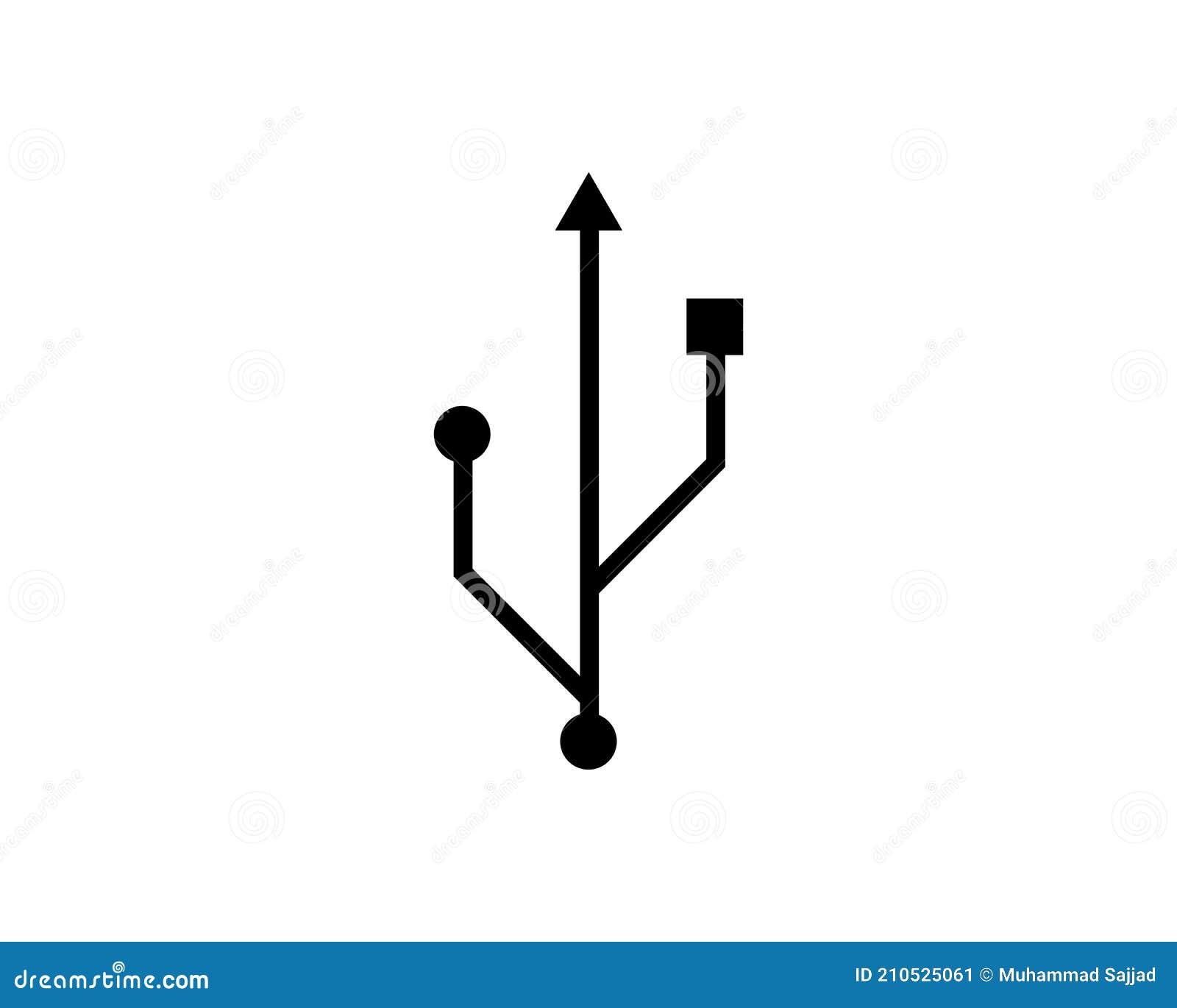 Computer USB Driver Cable Icon Symbol Data Transmitting Sign Icon ...