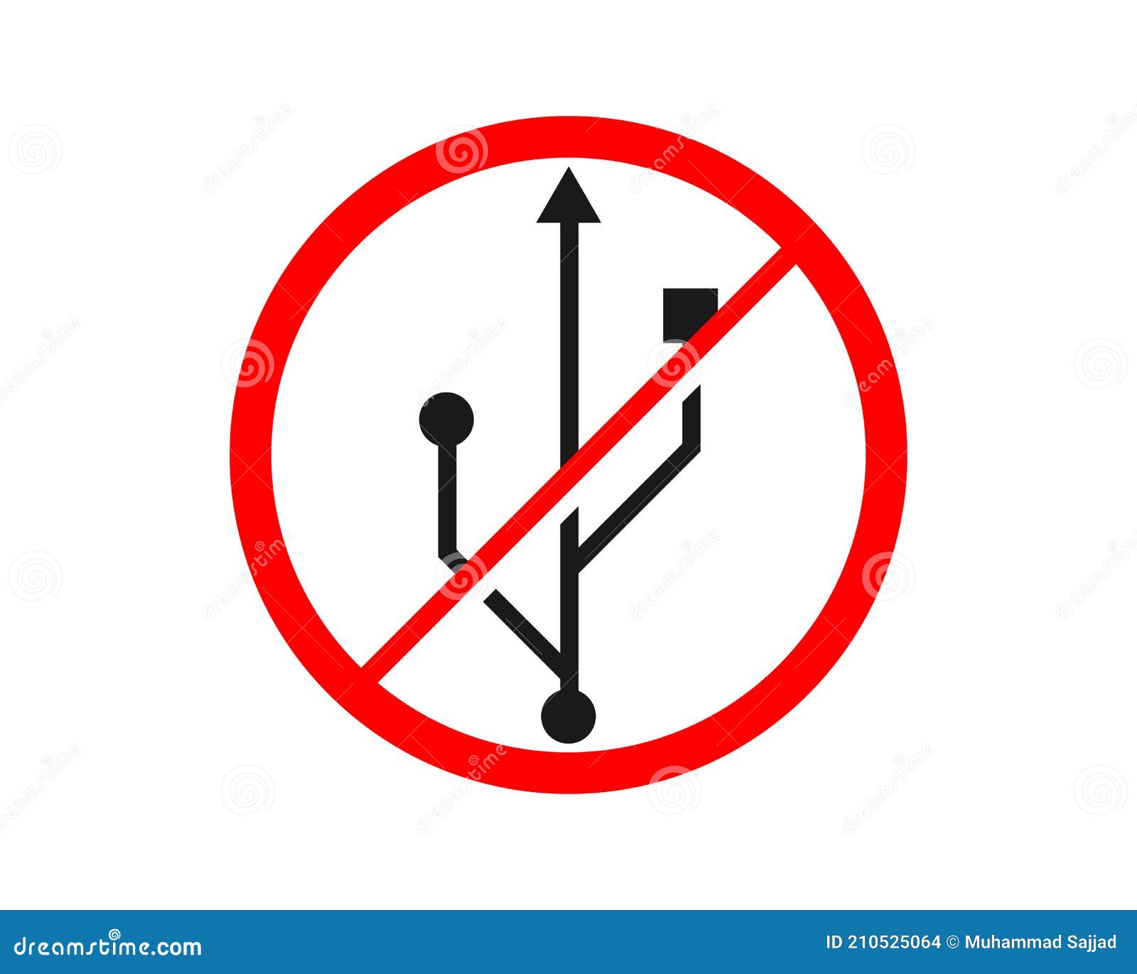 No Computer USB Driver No Cable Icon Symbol No Data Transmitting Sign ...