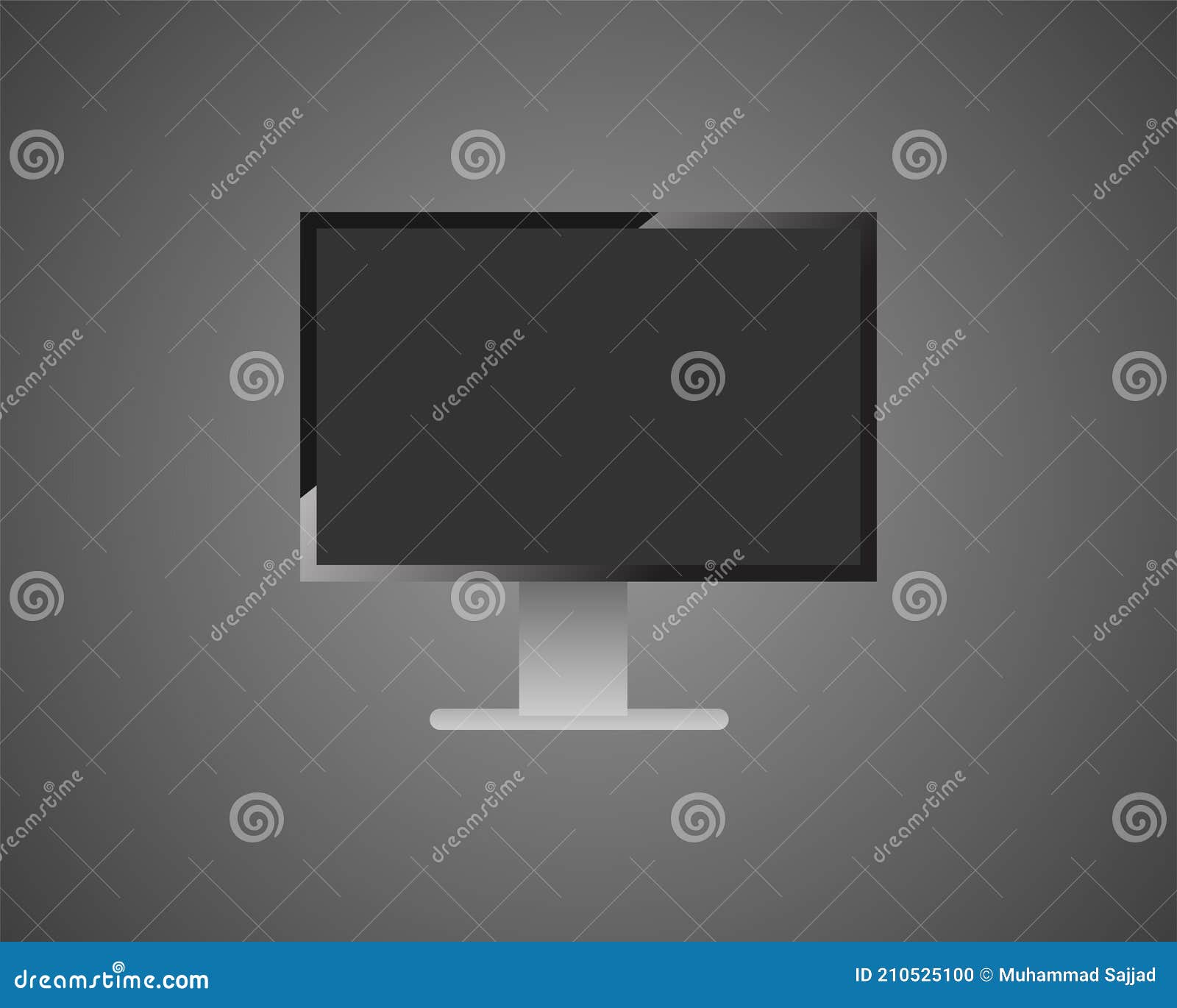 Vector LCD Icon - Display Icon - TV Mock-up Illustration Stock Vector ...
