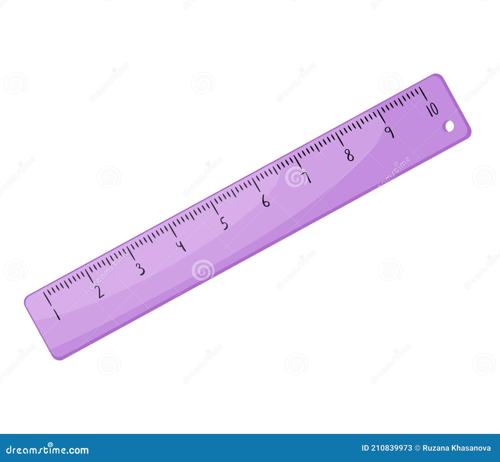 Ruler Purple Isolated on White Background. Stock Vector - Illustration ...