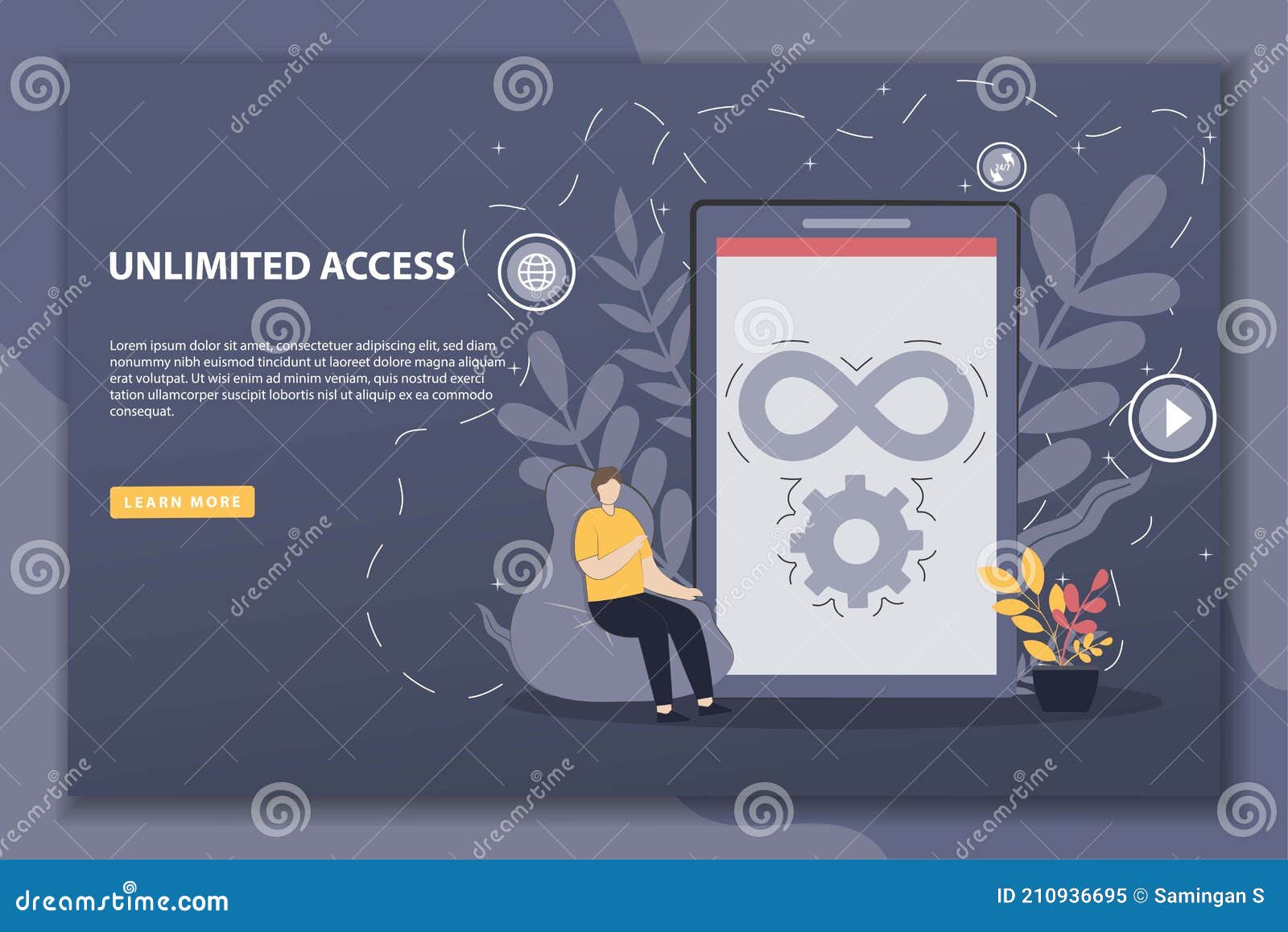 Unlimited Access Icon. Online Learning And Course Icon. Perfect For ...