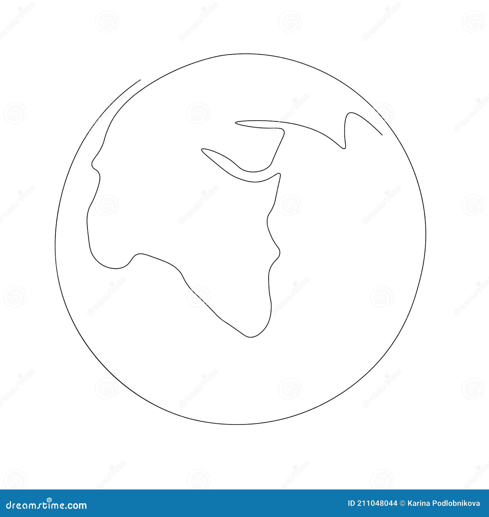 World Map Line Drawing Vector Illustration Stock Vector - Illustration ...