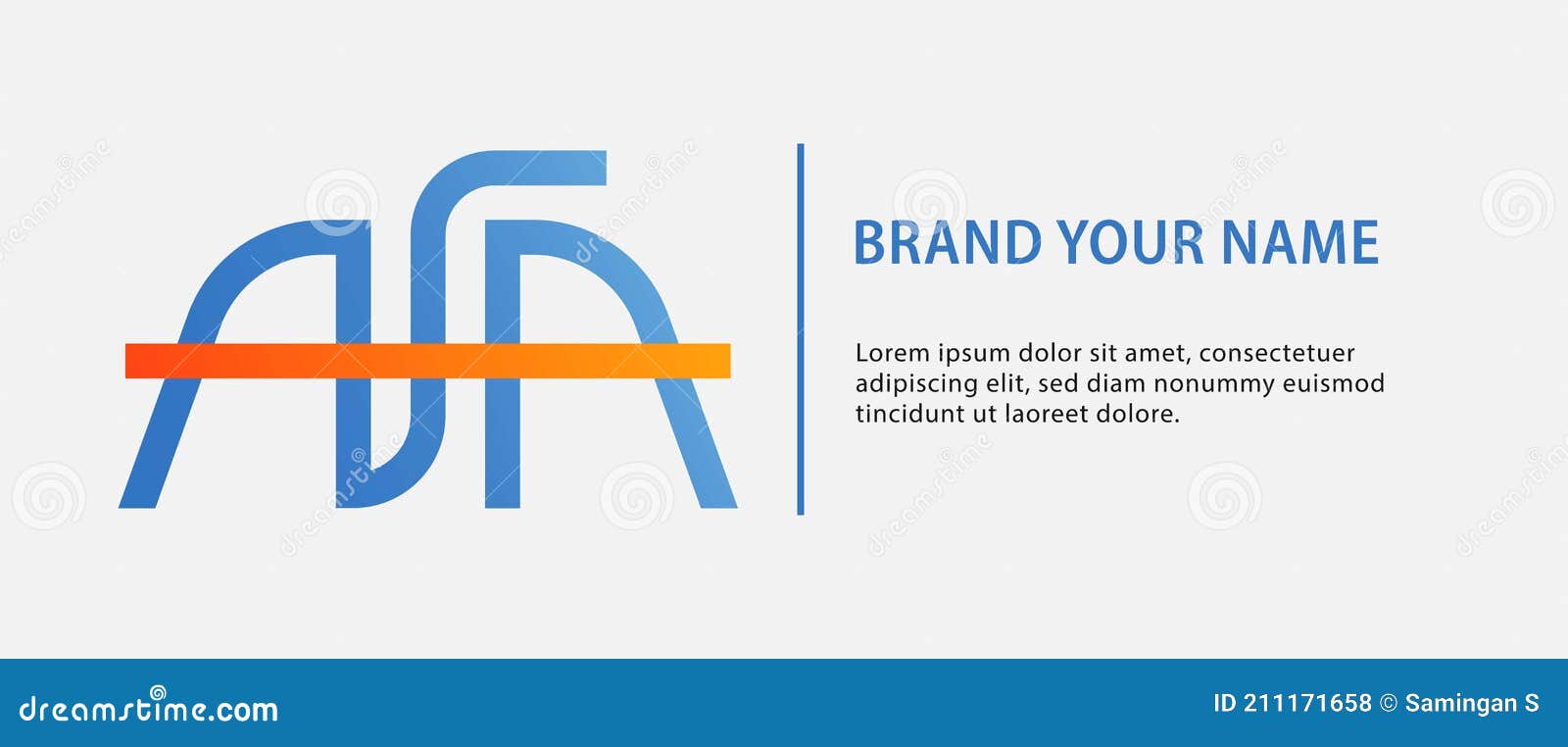 Modern 3 Letters Initial Logo Design Stock Illustration - Illustration ...