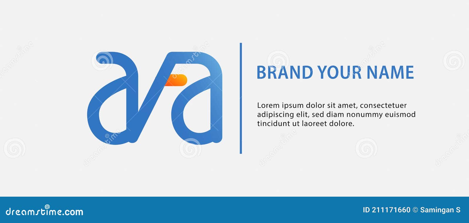 Modern 3 Letters Initial Logo Design Stock Illustration - Illustration ...