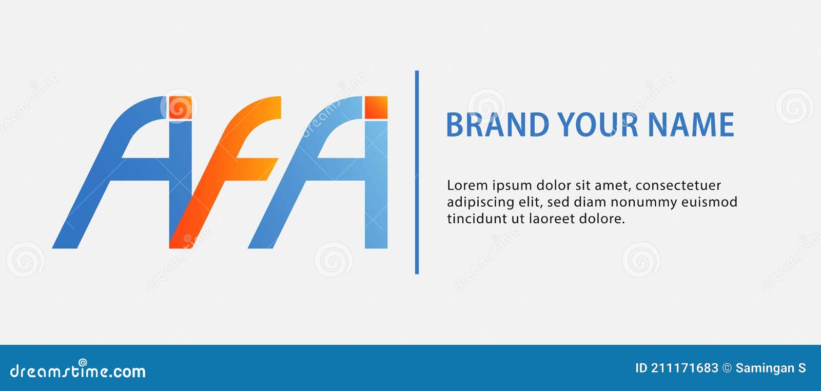 Modern 3 Letters Initial Logo Design Stock Illustration - Illustration ...