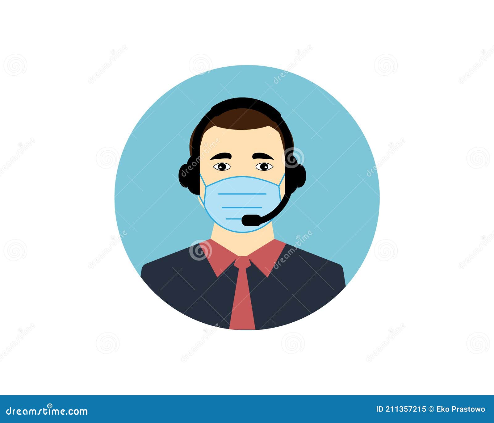 Call Center Operator, Customer Service Person Headset Icon. Live Chat ...