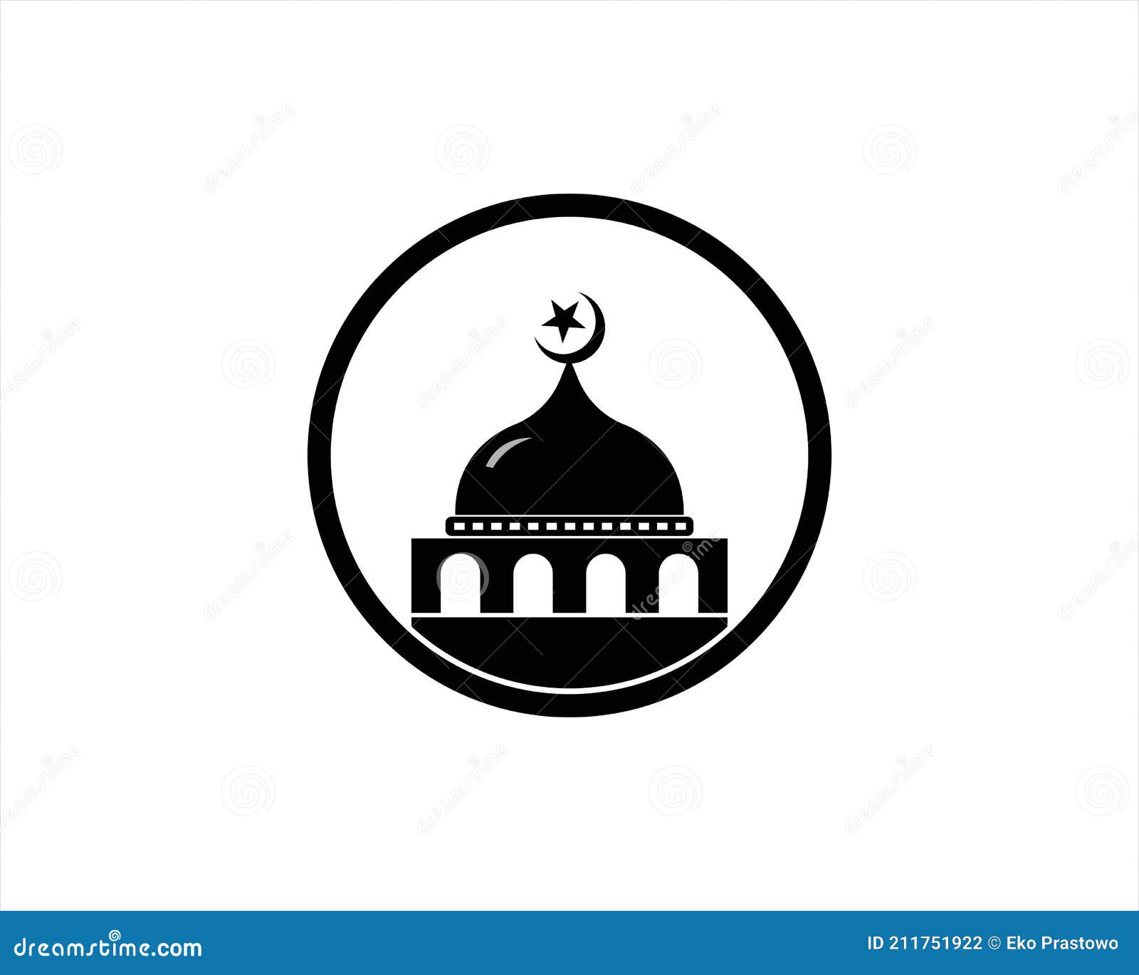 Minimalist Mosque Icon Silhouette Logo Design Modern Vector Template ...