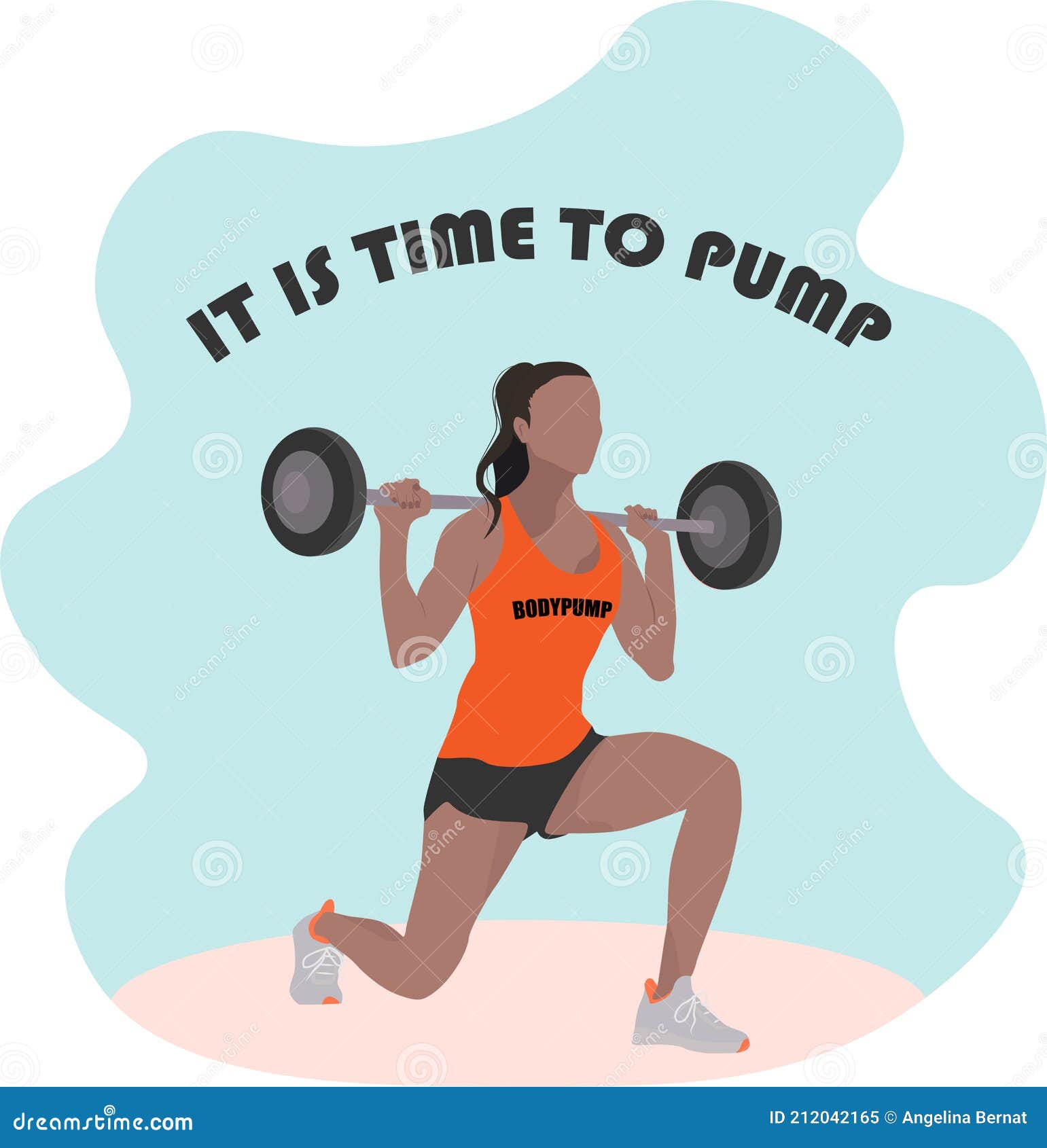 It is Time To Pump! Woman is Training Her Muscles and Body. Doing ...