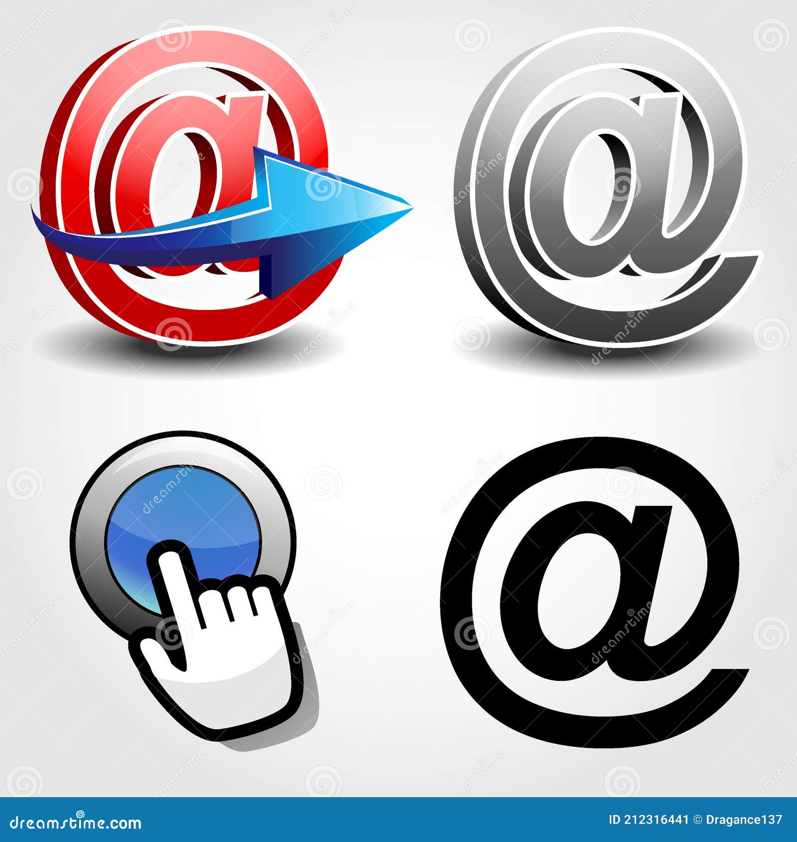 E-mail icon set for web stock vector. Illustration of computer - 212316441