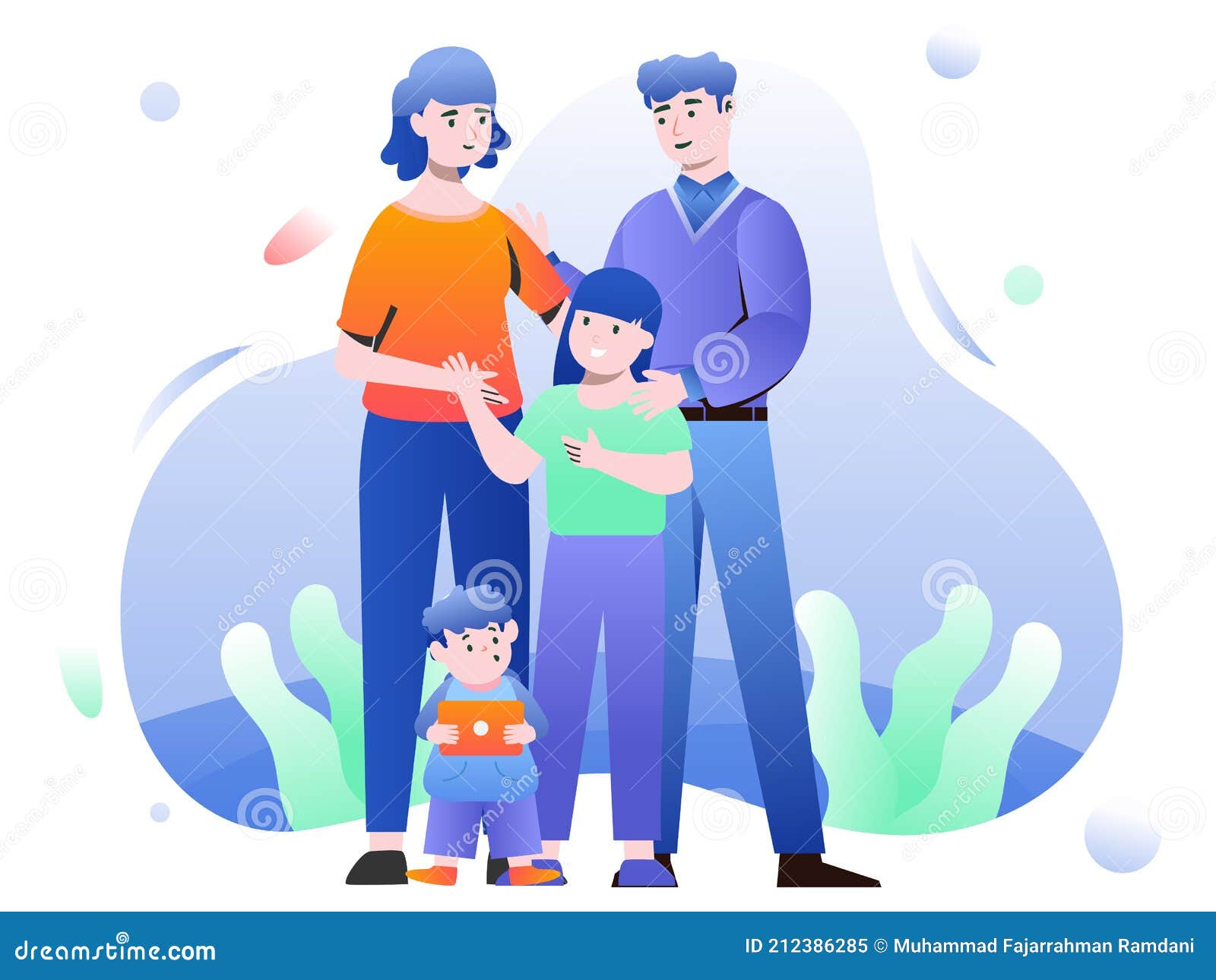 Illustration Vector Graphic of Good Parenting Happy Family Stock Vector ...