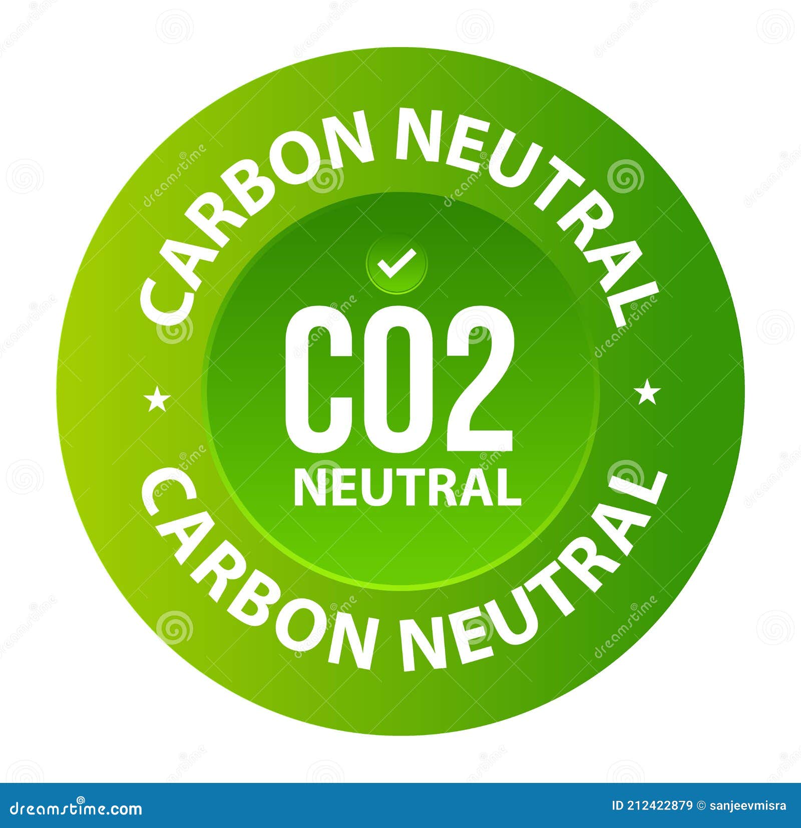 Carbon Neutral Vector Icon, Co2 Neutral Symbol Stock Vector ...