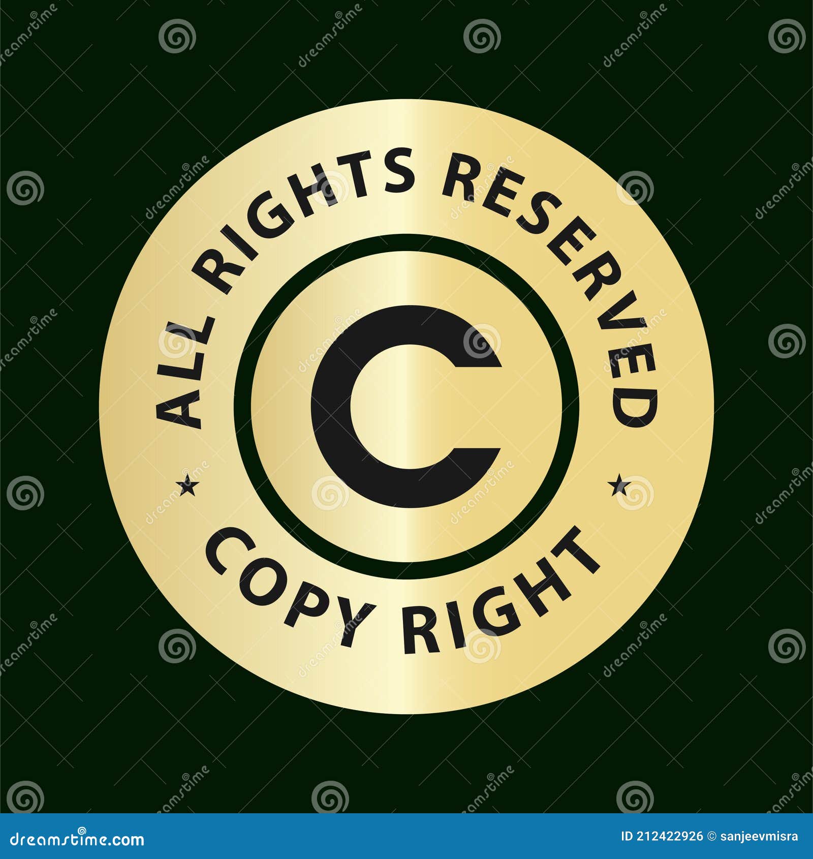 All Rights Reserved, Copyright Protected Stock Vector - Illustration of ...