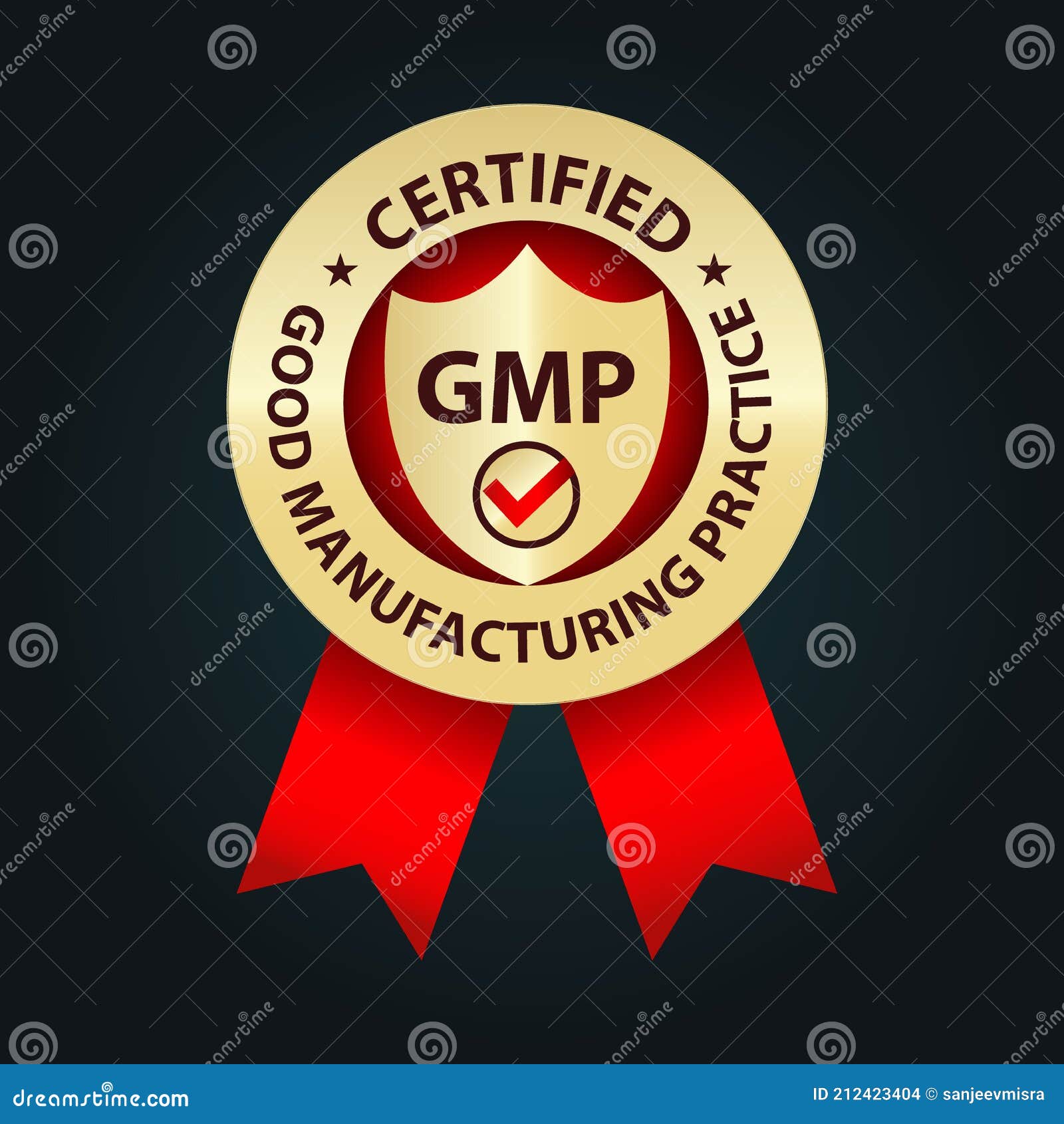 GMP Certified, Good Manufacturing Practice Certified Stock Vector ...
