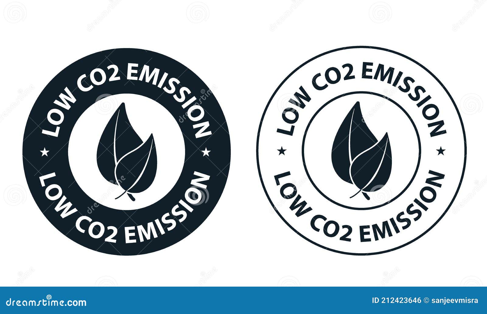 Low Carbon Emission Concept, Low C02 Emission Stock Vector ...