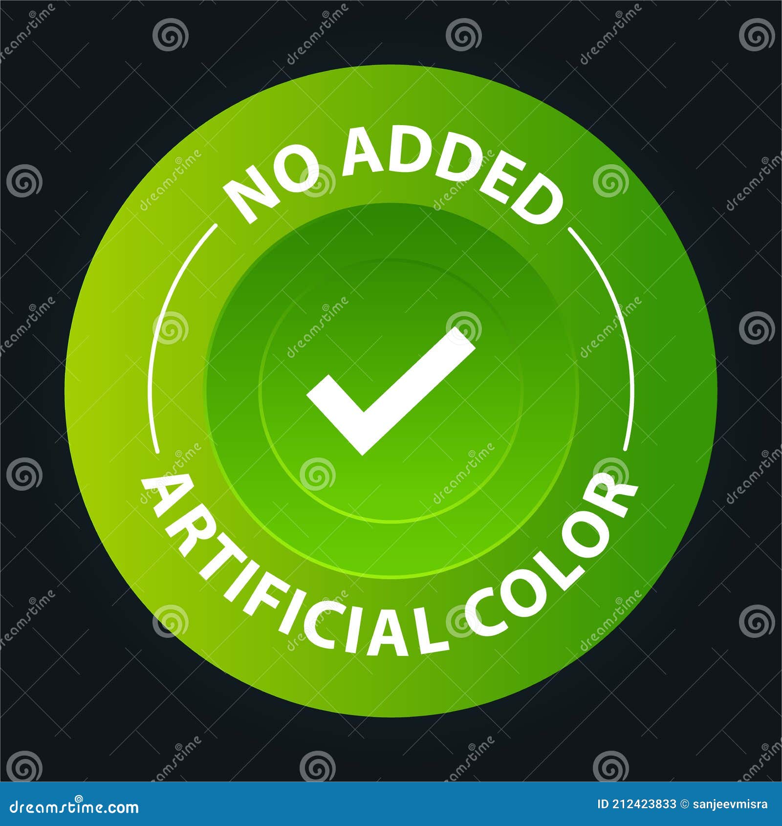 `no Added Artificial Color` Vector Icon Stock Vector - Illustration of ...