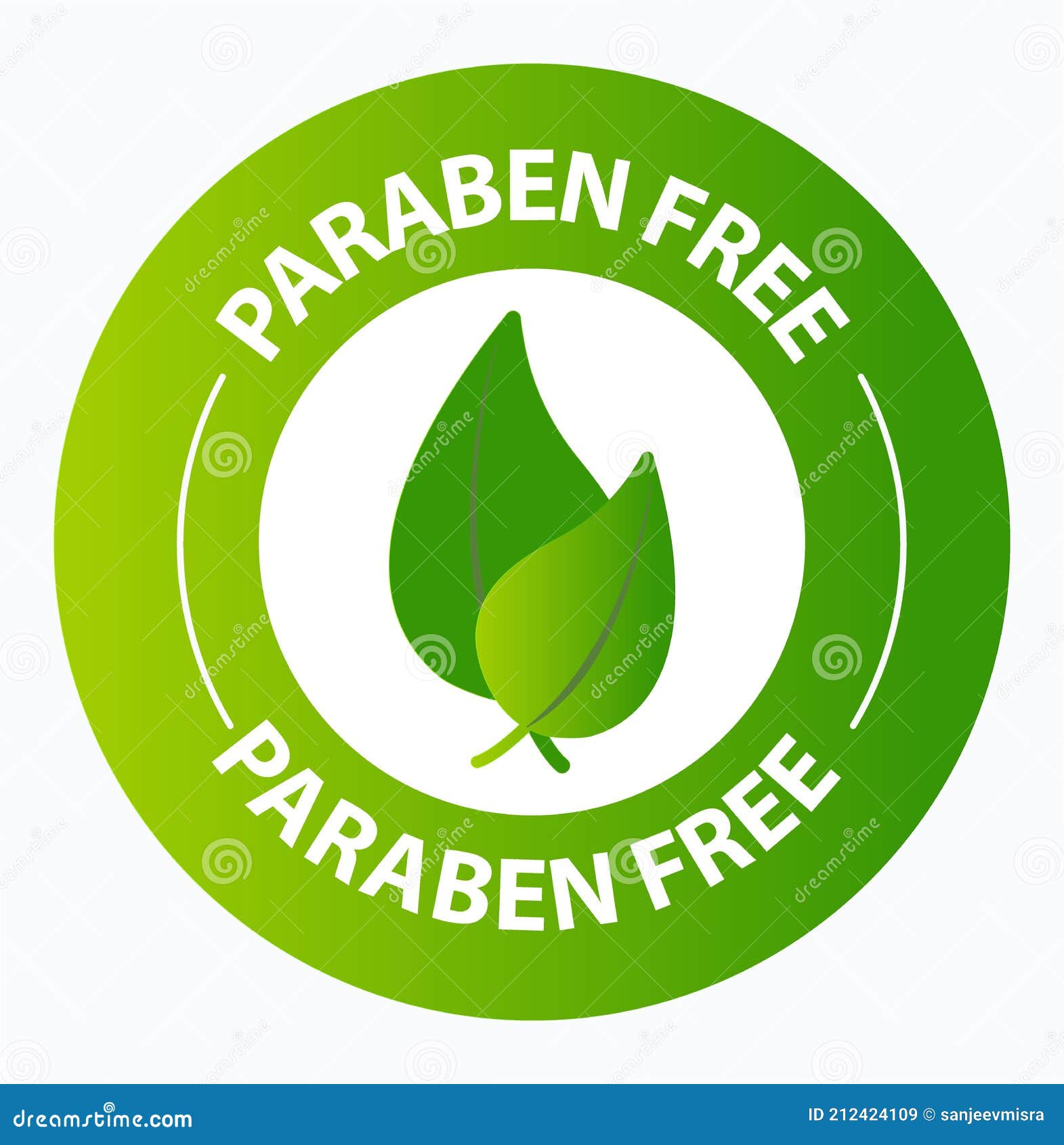 Paraben Free Vector Icon with Leaves Stock Vector - Illustration of ...