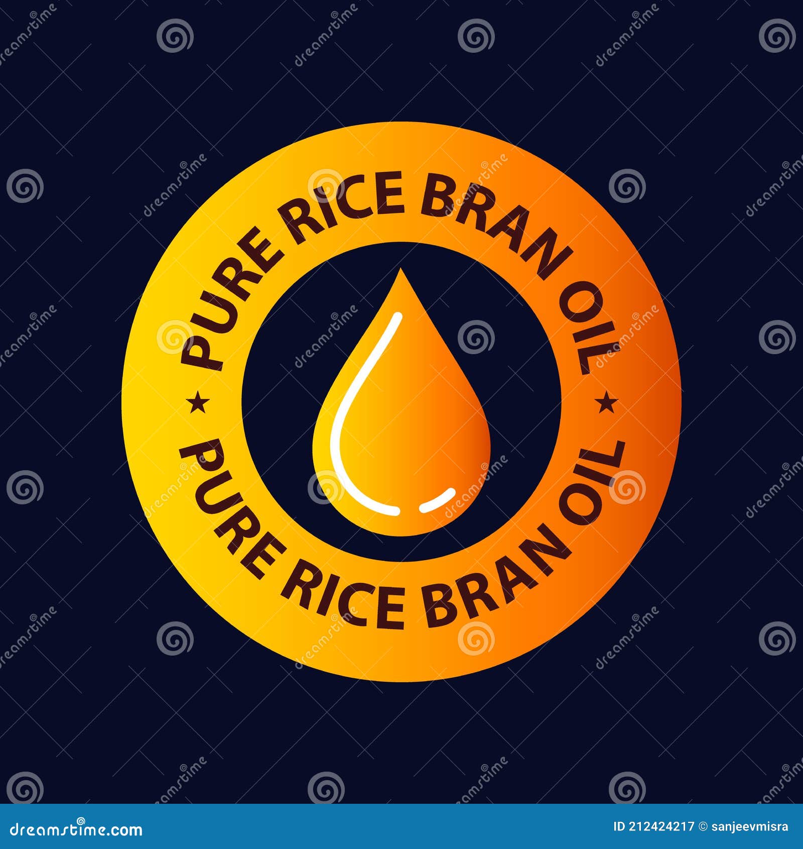 Pure Rice Bran Oil Vector Icon Stock Vector - Illustration of nature ...