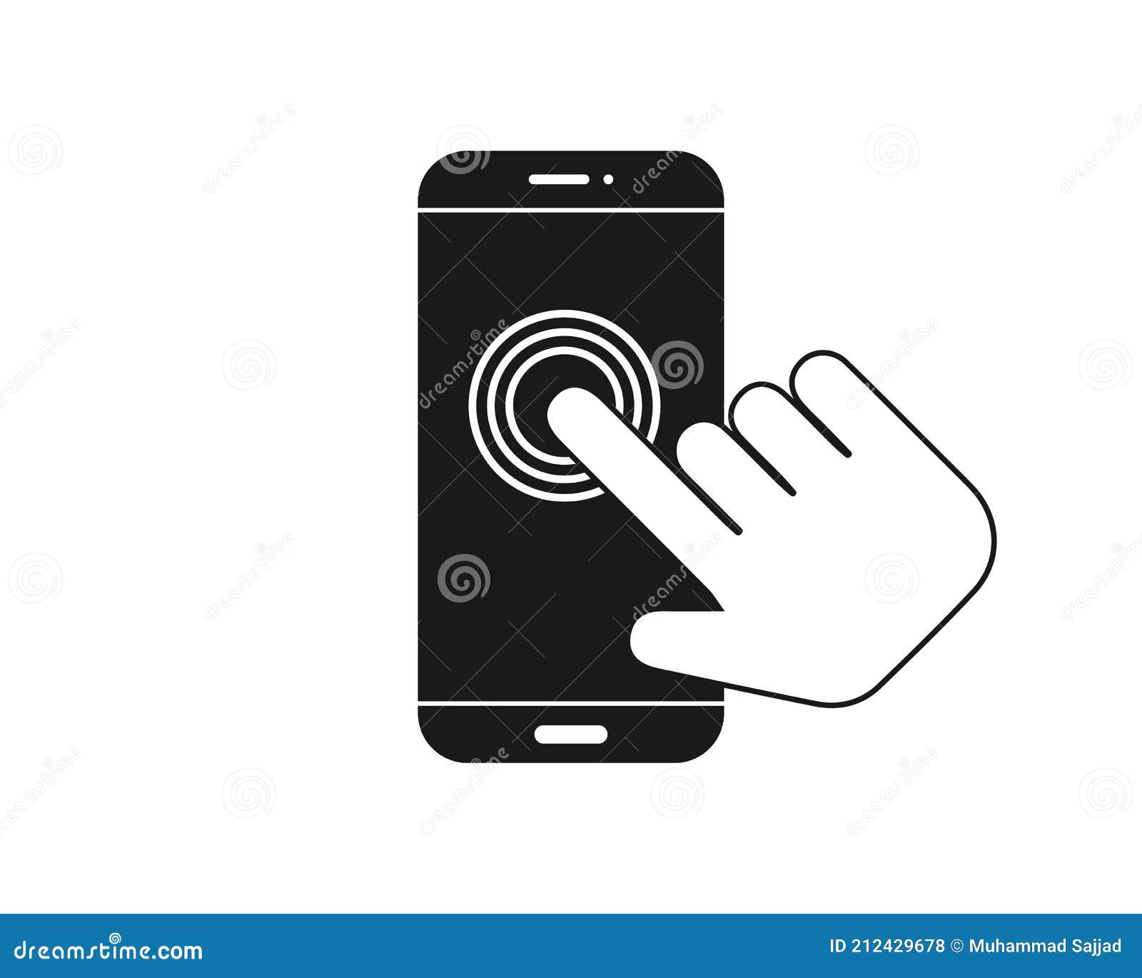 Android Mobile Phone Icon With Social Media Icons Vector Illustration ...