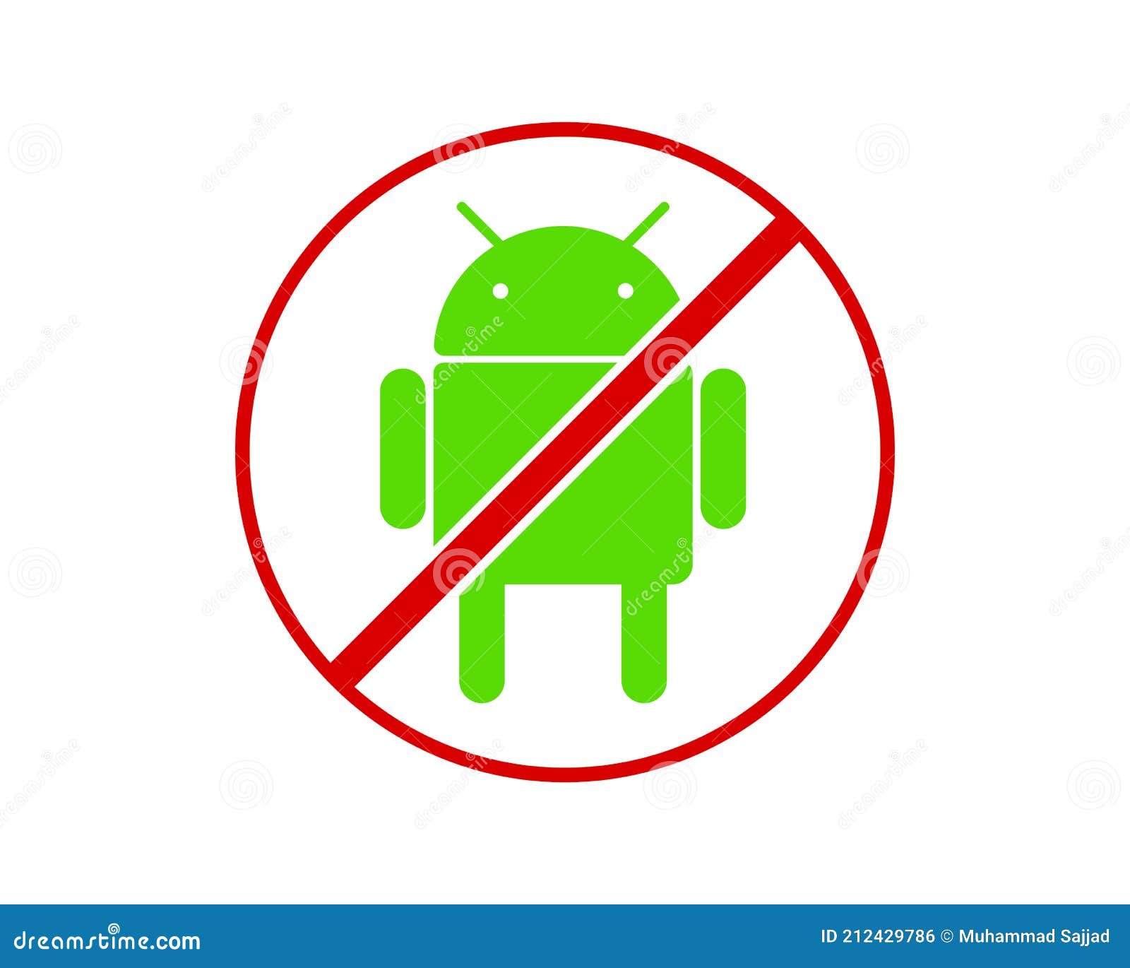 No Android Logo Icon Symbol Sign Editorial Photo - Illustration of ...