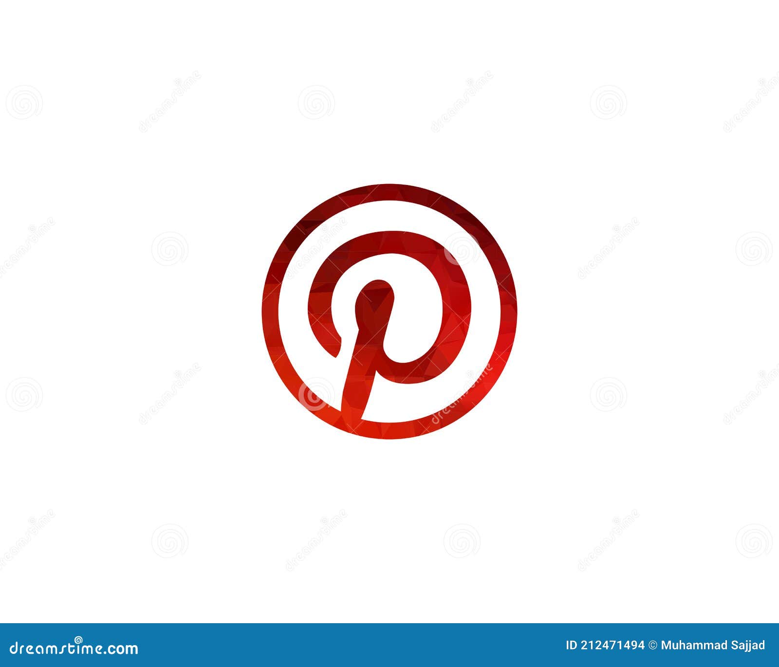 Vector Pinterest Icon Template Sign Symbol Editorial Stock Image ...