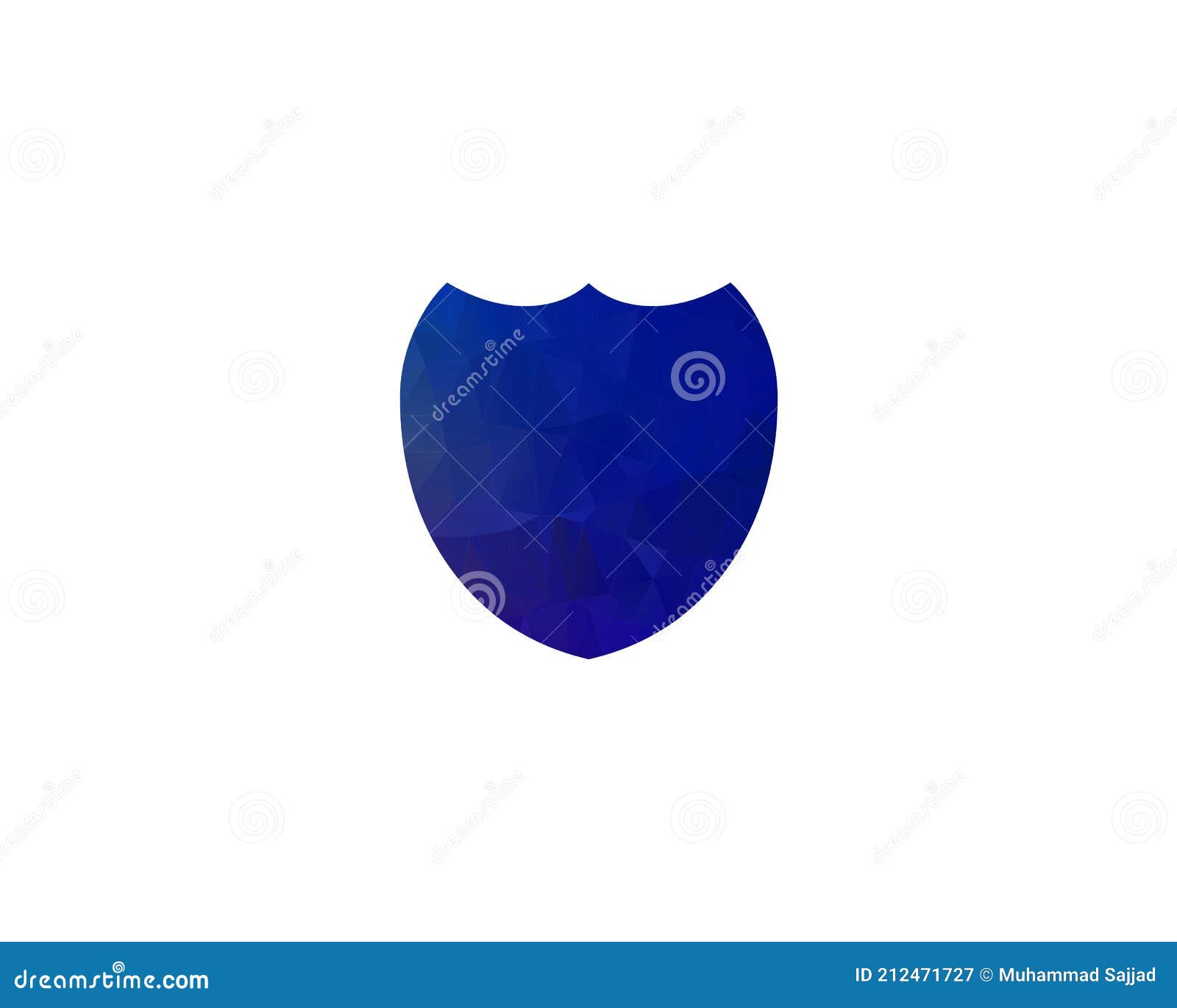 Blue Creative Shield Logo Icon Free Vector Stock Vector - Illustration ...