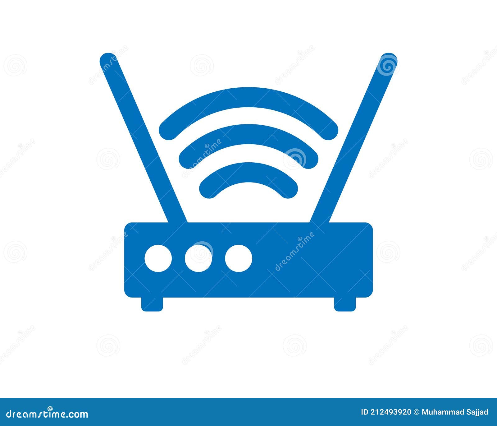 Wireless Ethernet Modem Router , Router with WiFi Signal Stock Vector ...