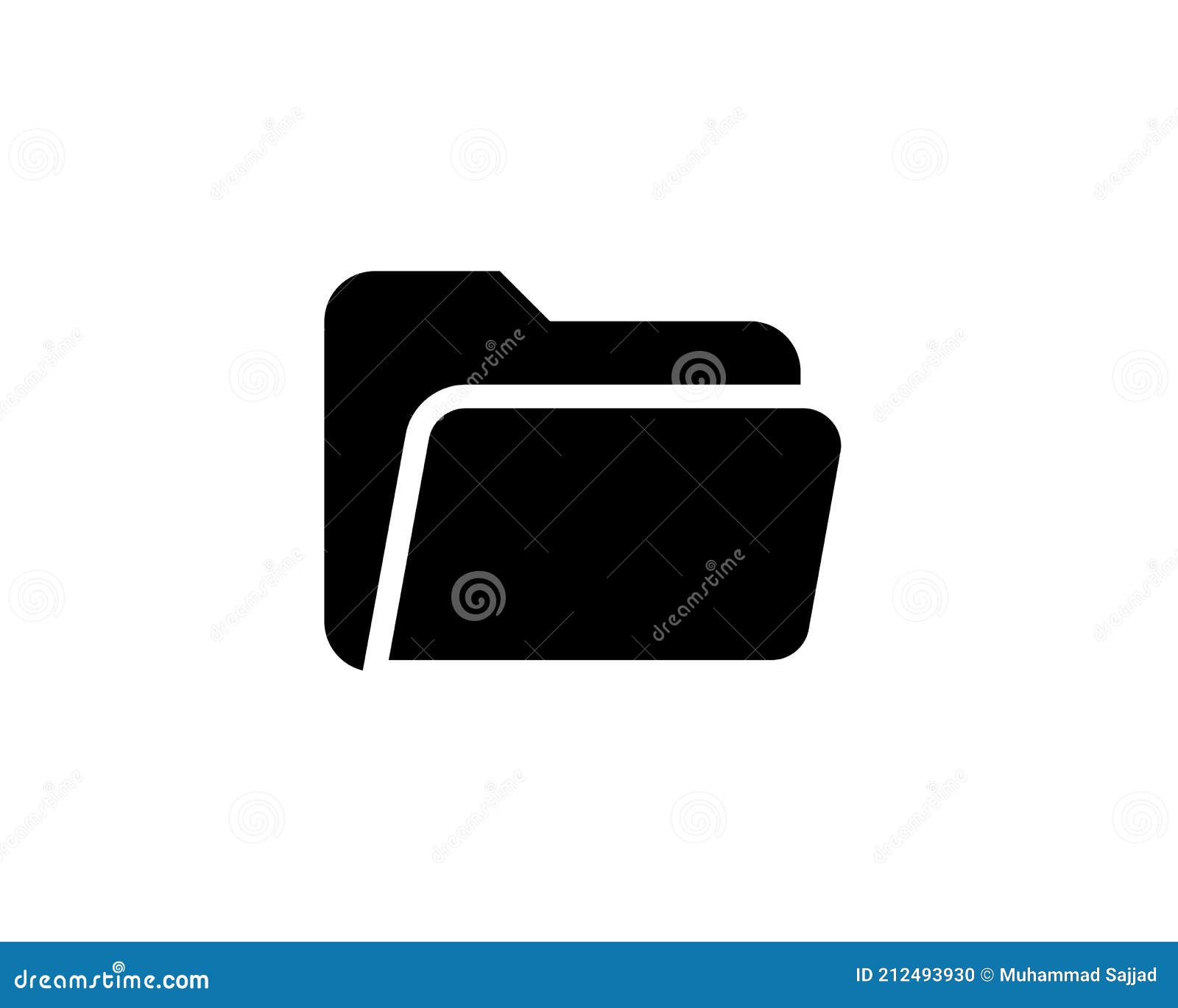 Folder Icon -Vector Computer Folder Logo Stock Vector - Illustration of ...