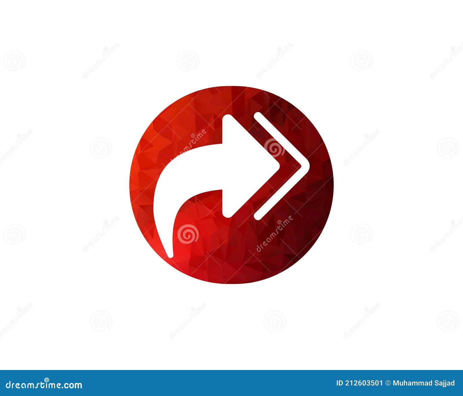 Curved Arrow Icon Template Sign Arrow Direction Go Back Stock Vector ...