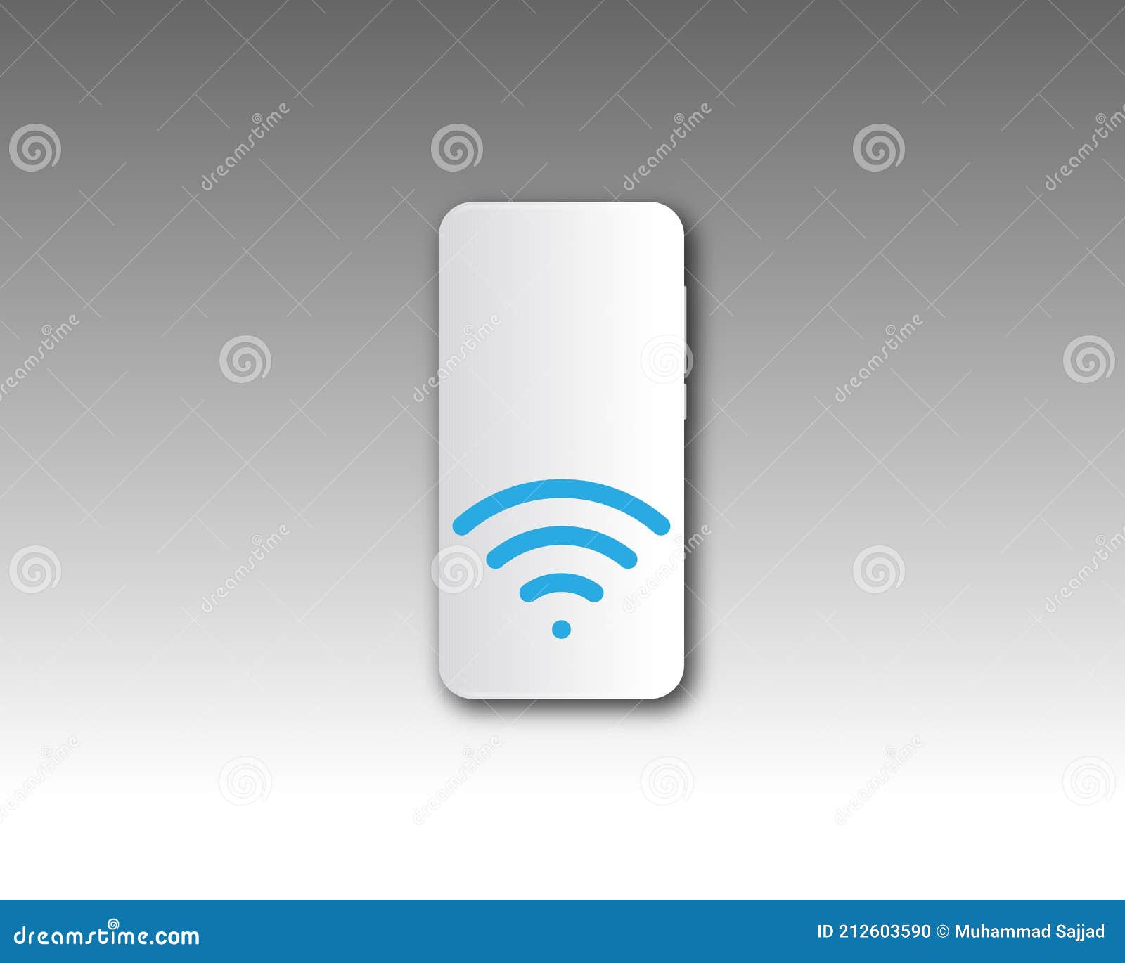 Android Mobile Phone and WiFi Symbol. Android Mobile Phone with WiFi ...