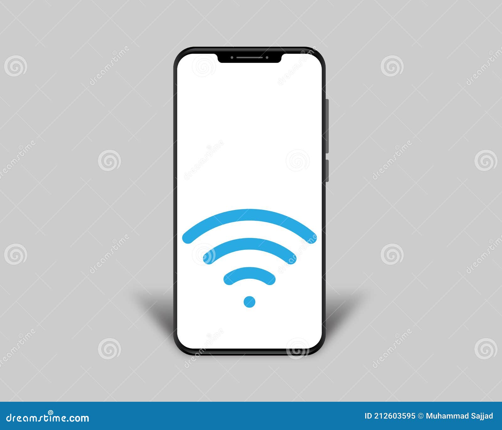 Android Mobile Phone and WiFi Symbol. Android Mobile Phone with WiFi ...
