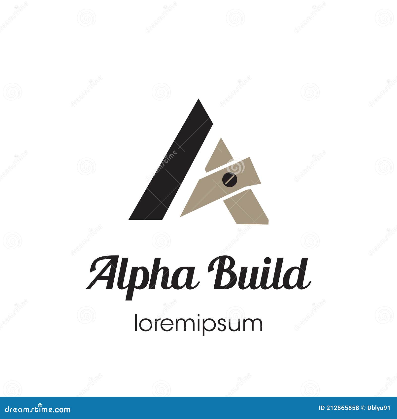 Alpha Build Logo, Icon, or Symbol Template Design Stock Vector ...